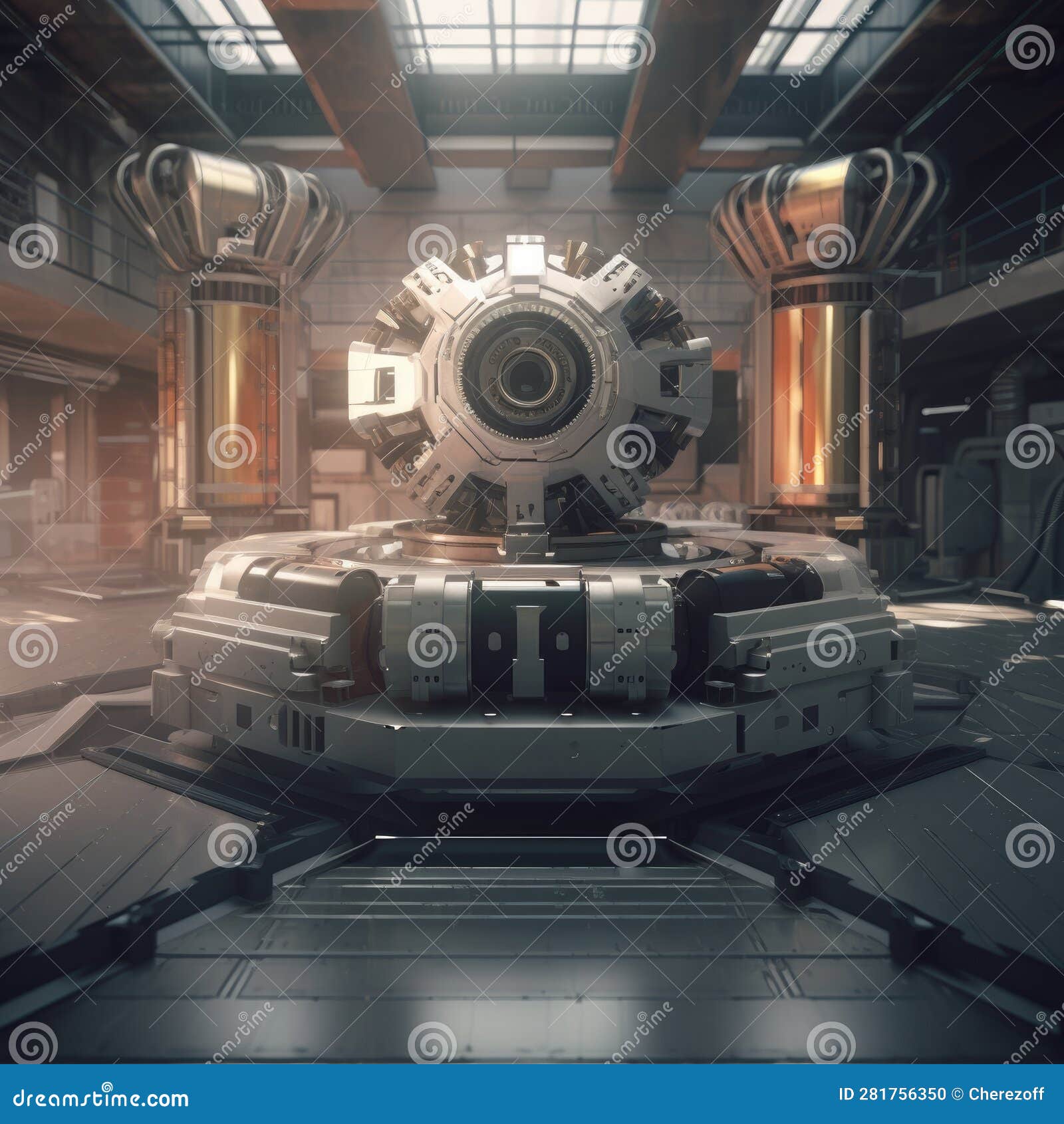 The CNC Machine of the Future Stock Illustration - Illustration of ...