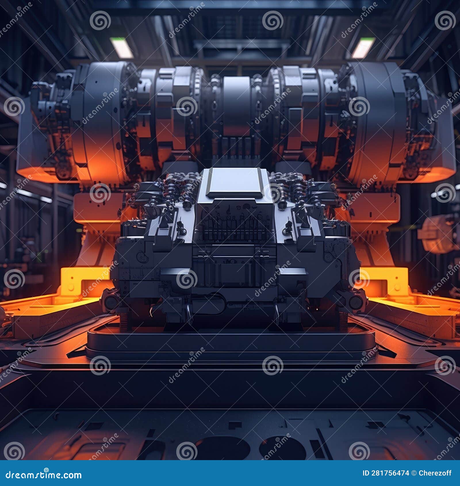 The CNC Machine of the Future Stock Illustration - Illustration of ...