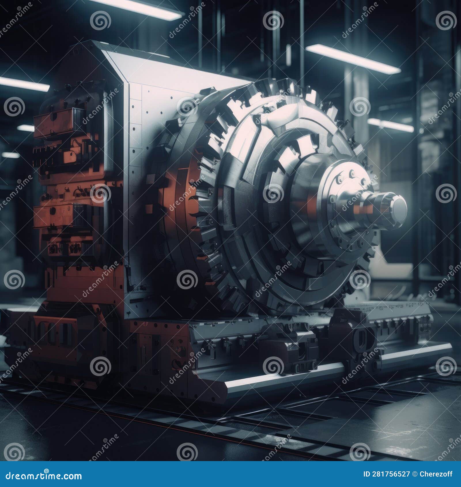 The CNC Machine of the Future Stock Illustration - Illustration of ...