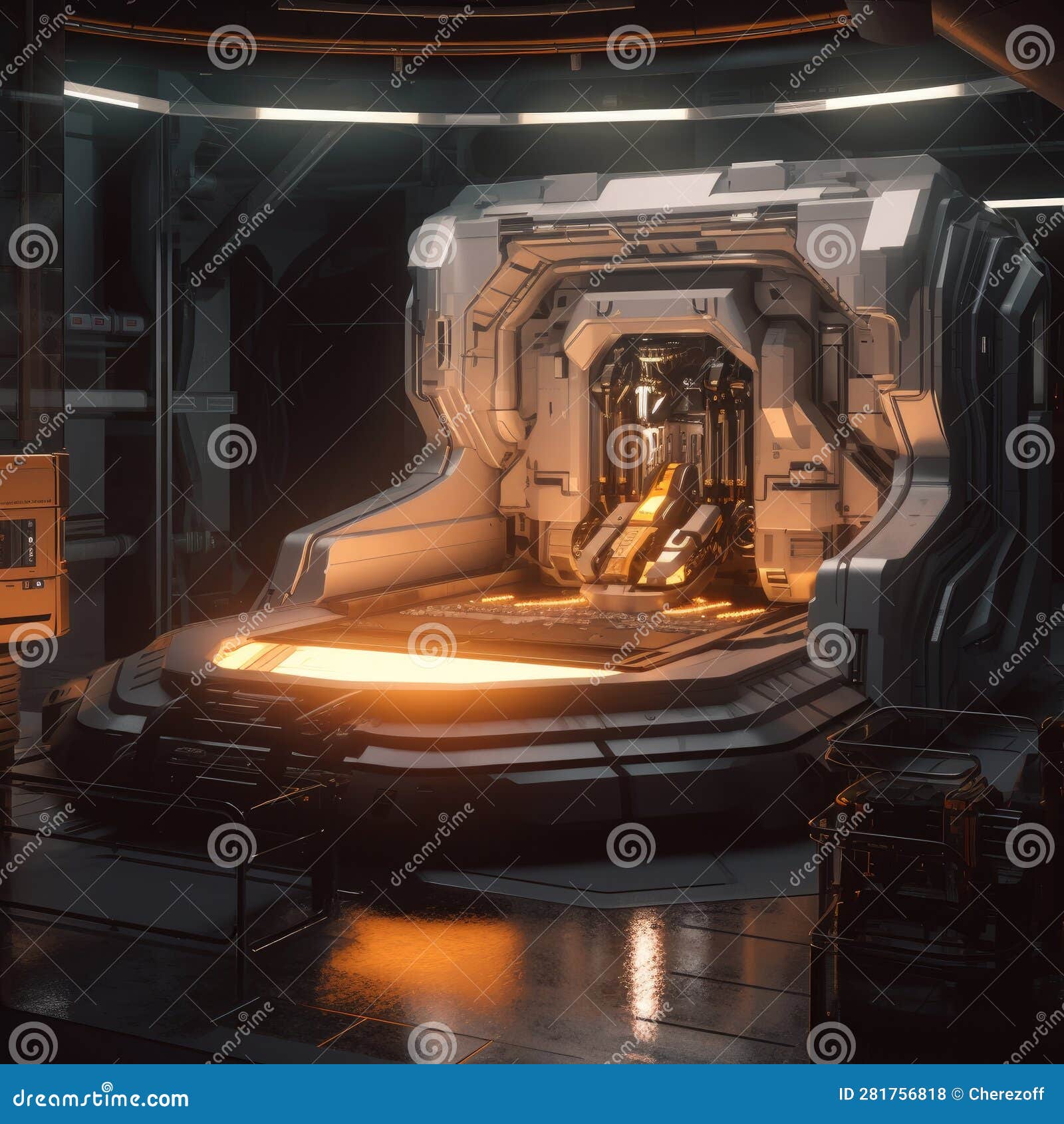 The CNC Machine of the Future Stock Illustration - Illustration of ...