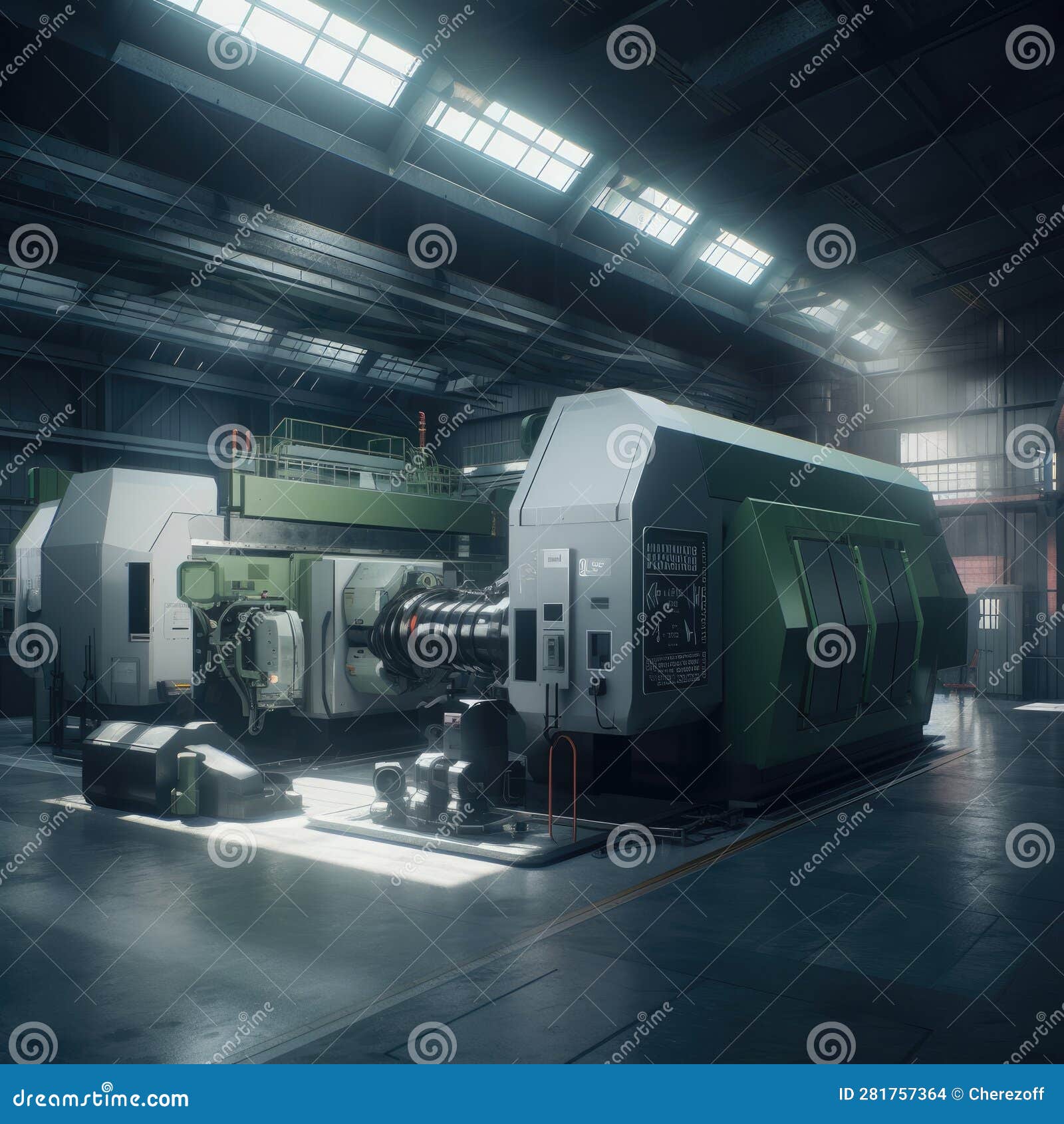 The CNC Machine of the Future Stock Illustration - Illustration of ...