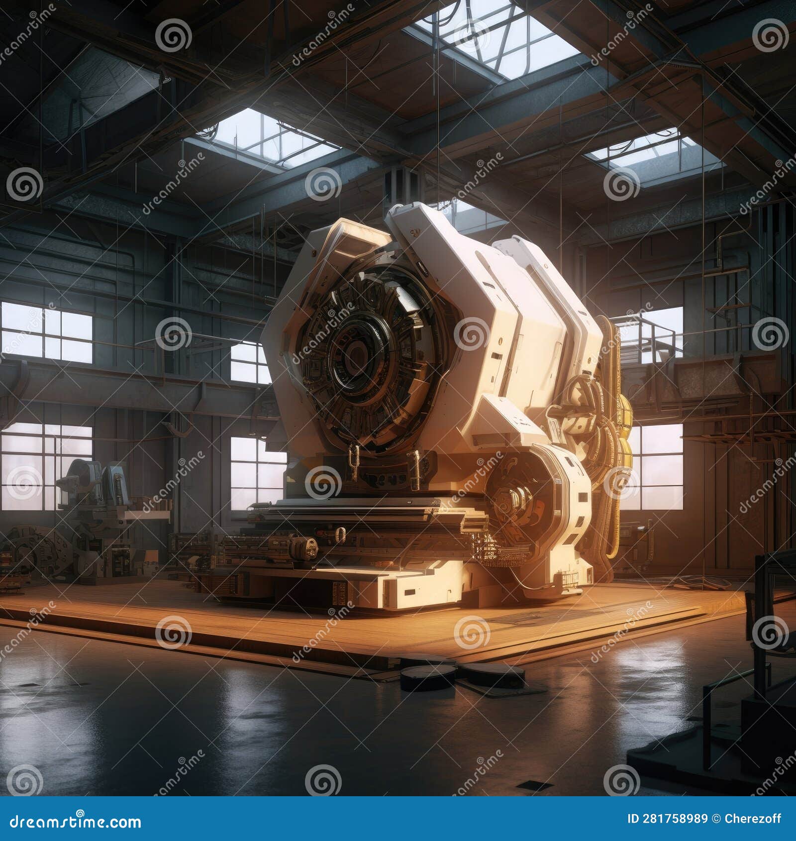 The CNC Machine of the Future Stock Illustration - Illustration of ...