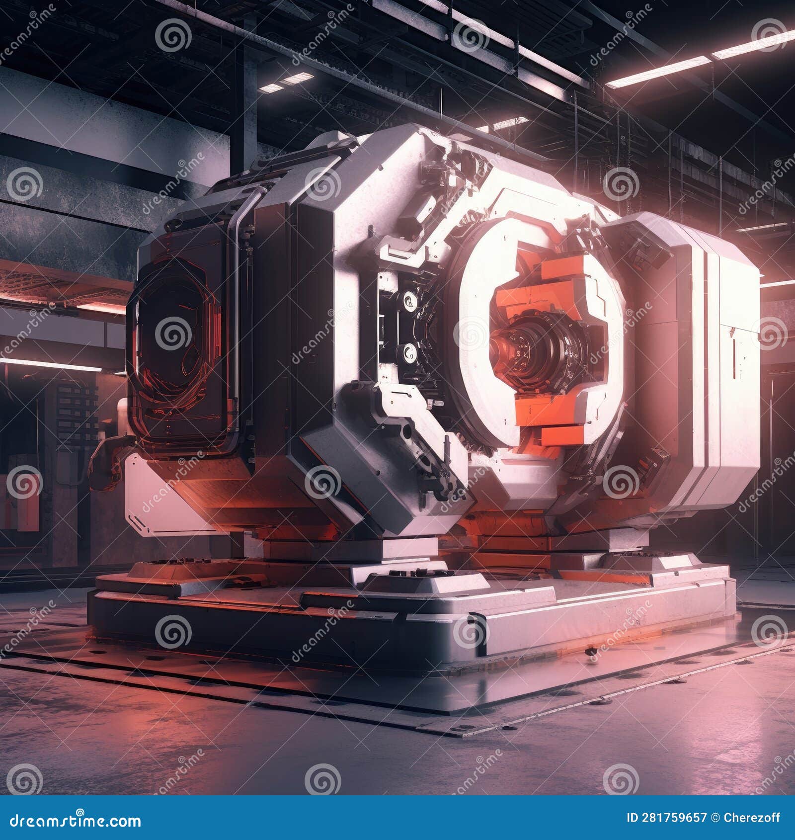 The CNC Machine of the Future Stock Illustration - Illustration of ...