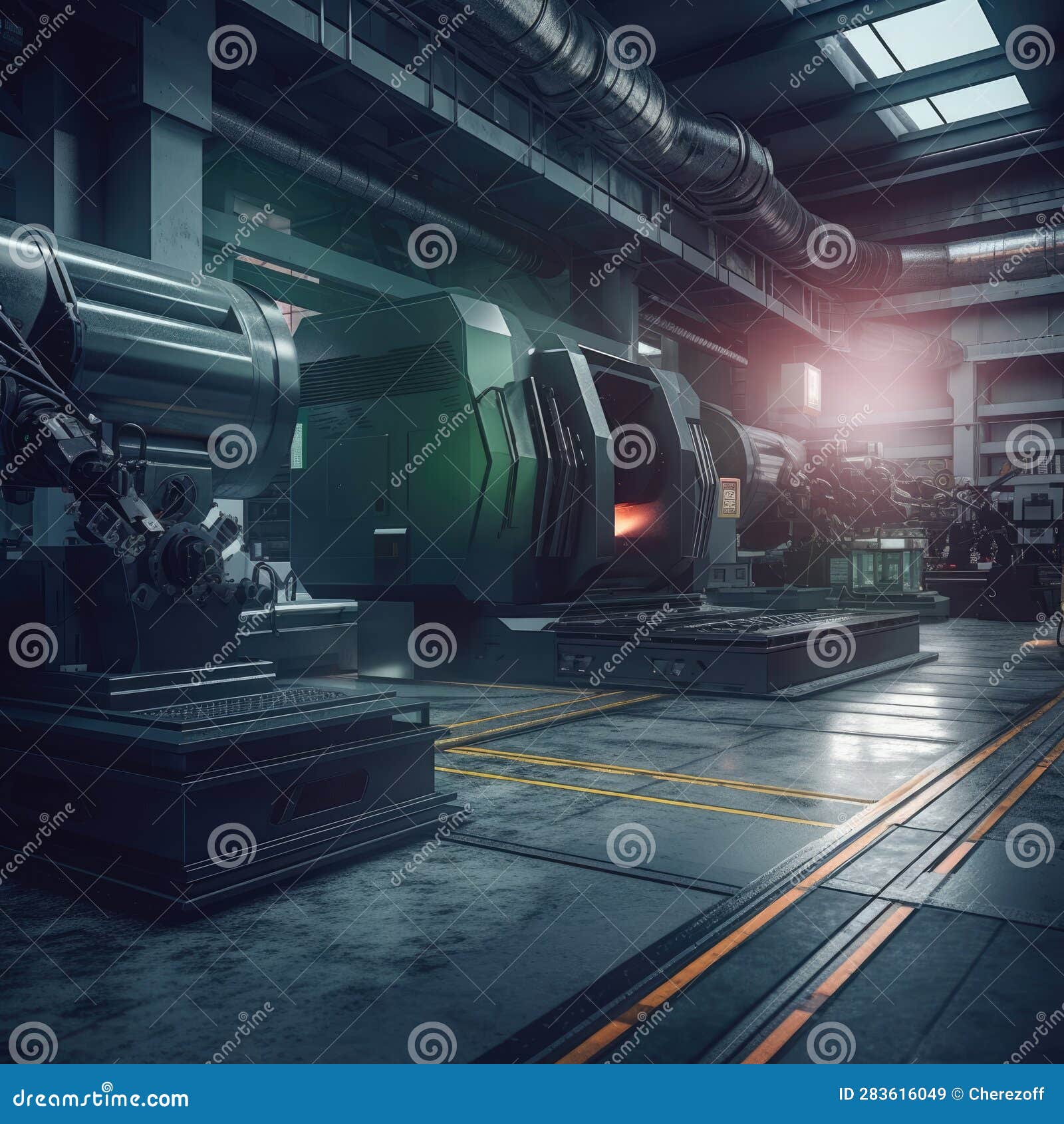 The CNC Machine of the Future Stock Illustration - Illustration of ...