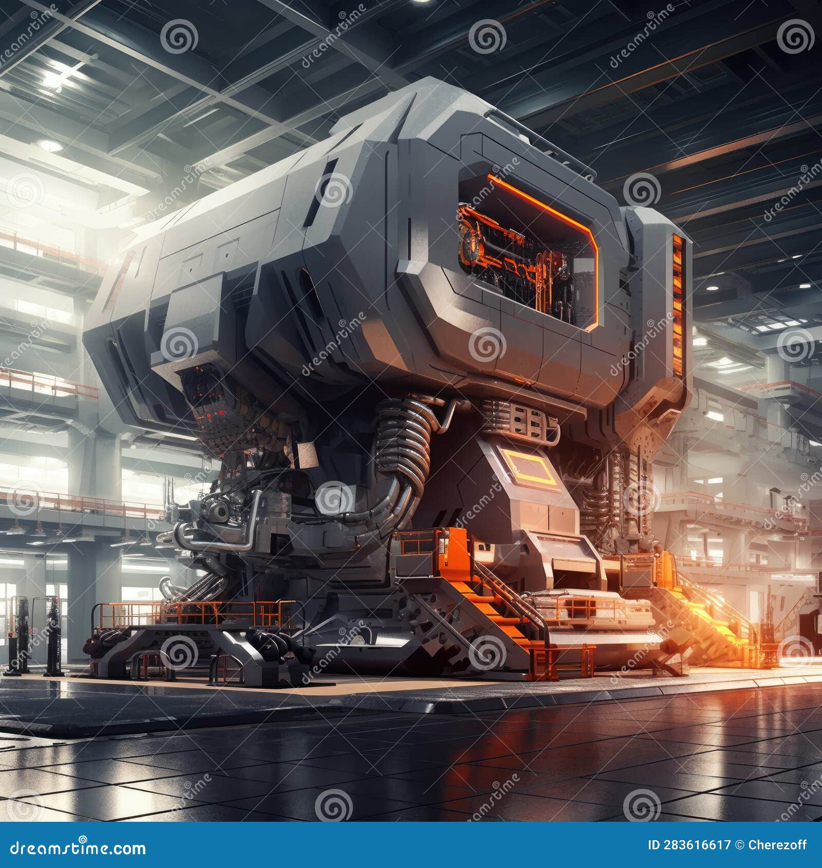 The CNC Machine of the Future Stock Illustration - Illustration of ...