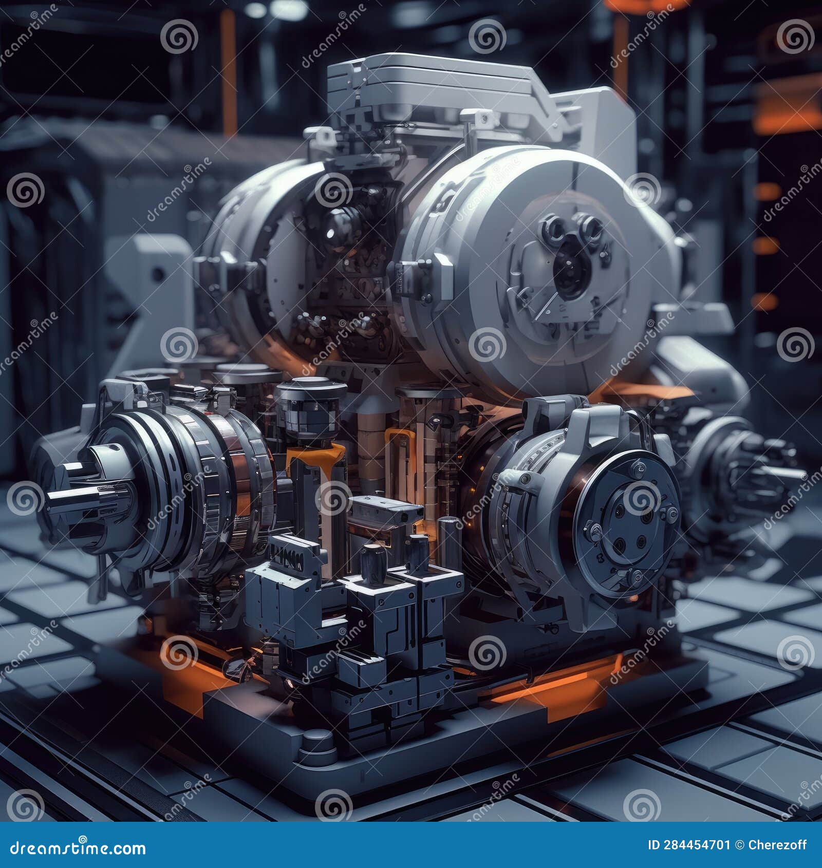 The CNC Machine of the Future Stock Illustration - Illustration of ...