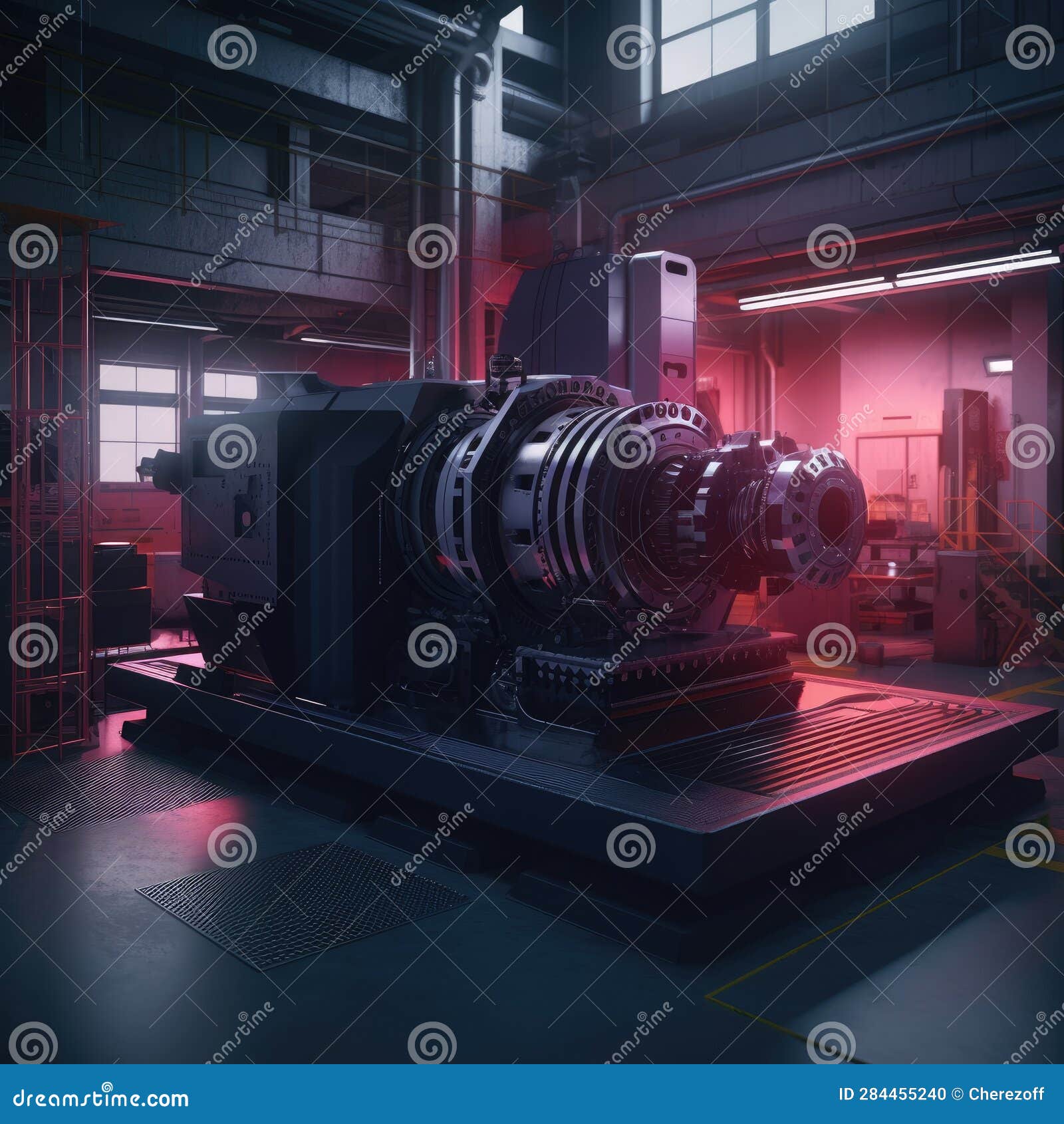 The CNC Machine of the Future Stock Illustration - Illustration of tool ...