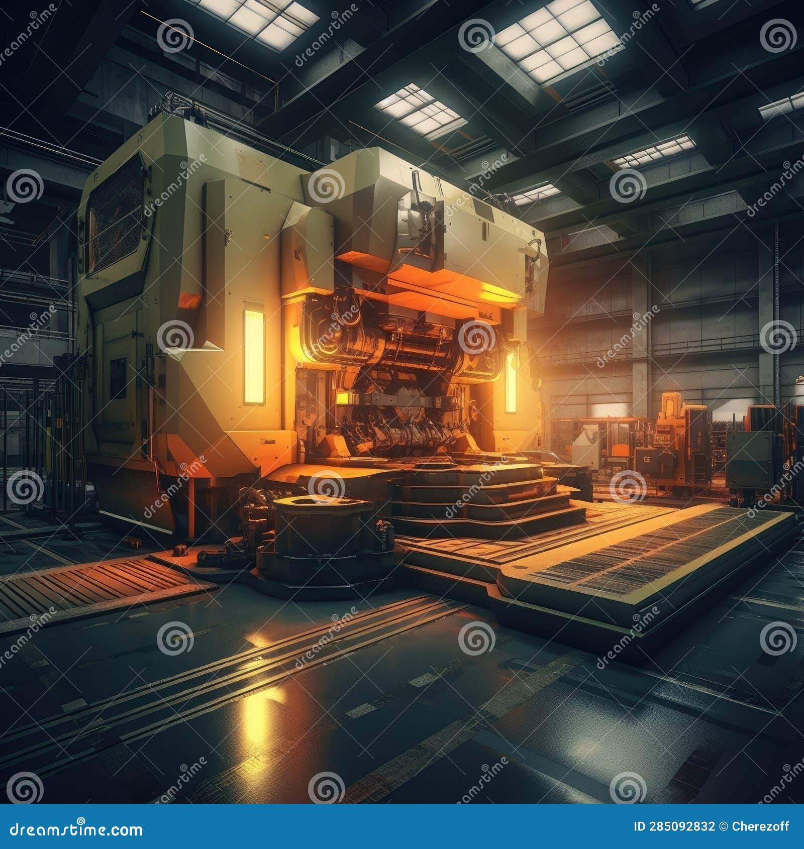 The CNC Machine of the Future Stock Illustration - Illustration of ...