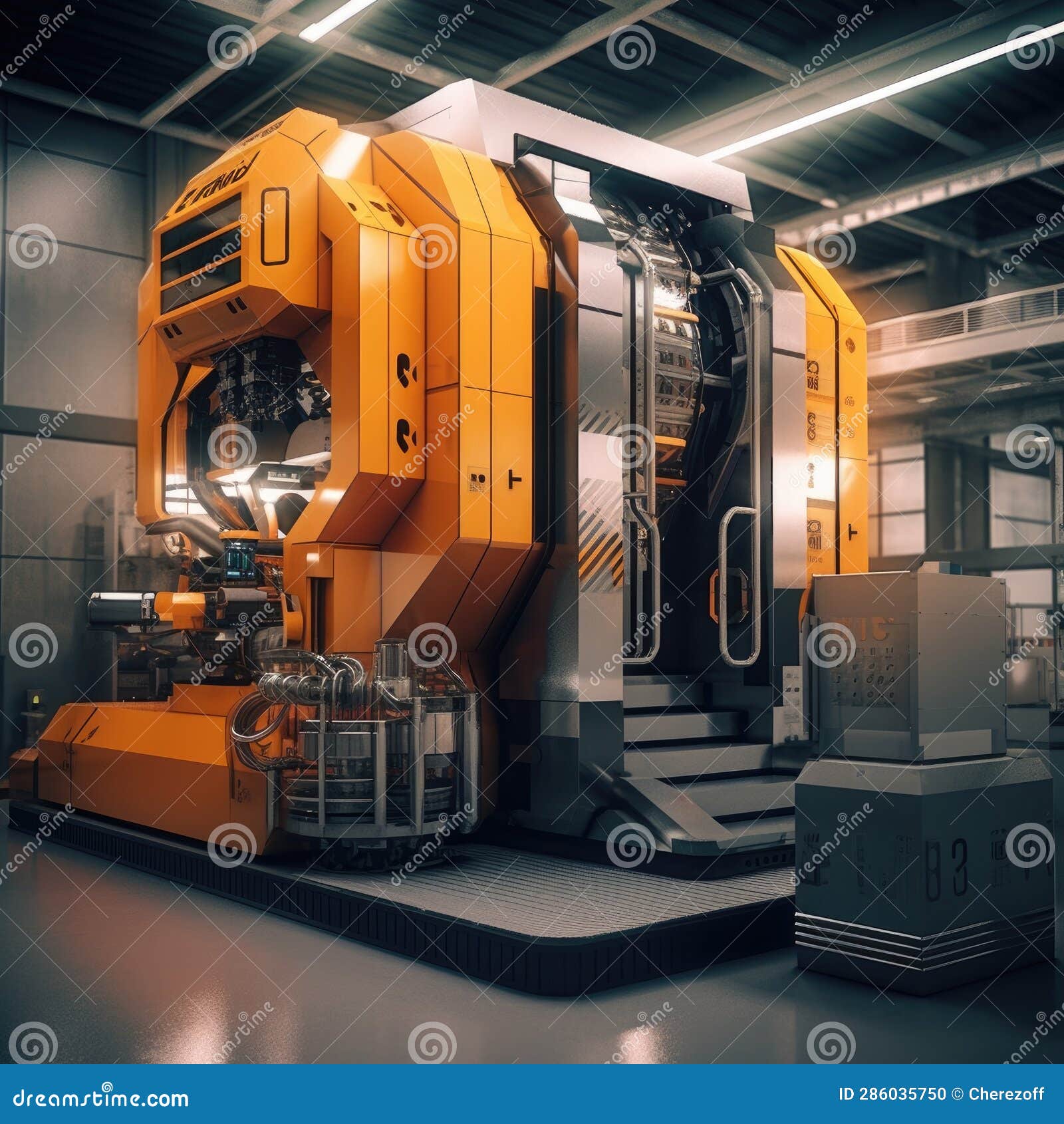 The CNC Machine of the Future Stock Illustration - Illustration of ...
