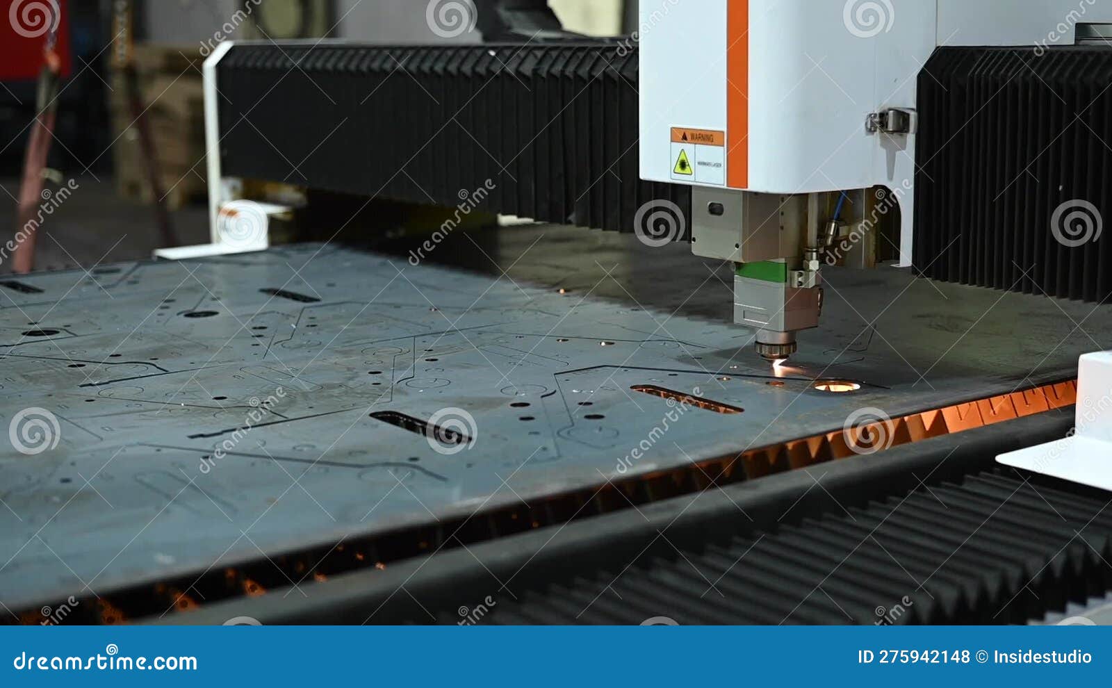 CNC Machine. Laser Cutting of Metal. Stock Footage - Video of ...