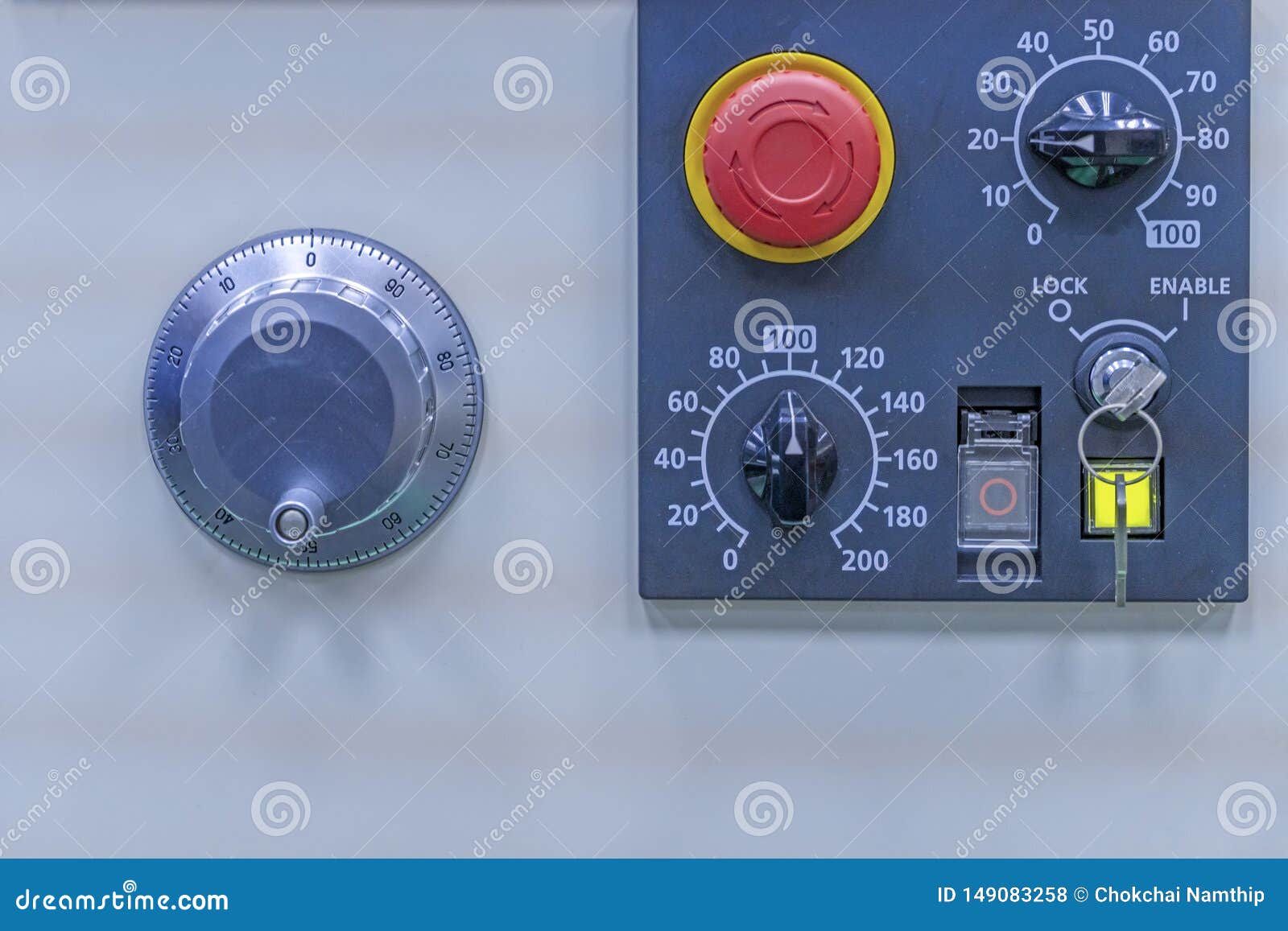 CNC Machine Milling Control Panel Equipment Stock Photo - Image of ...