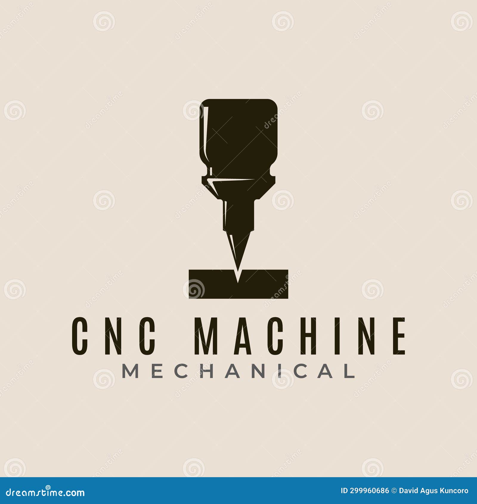 Cnc Machine Modern Technology Vintage Logo Icon and Symbol Mechanical ...