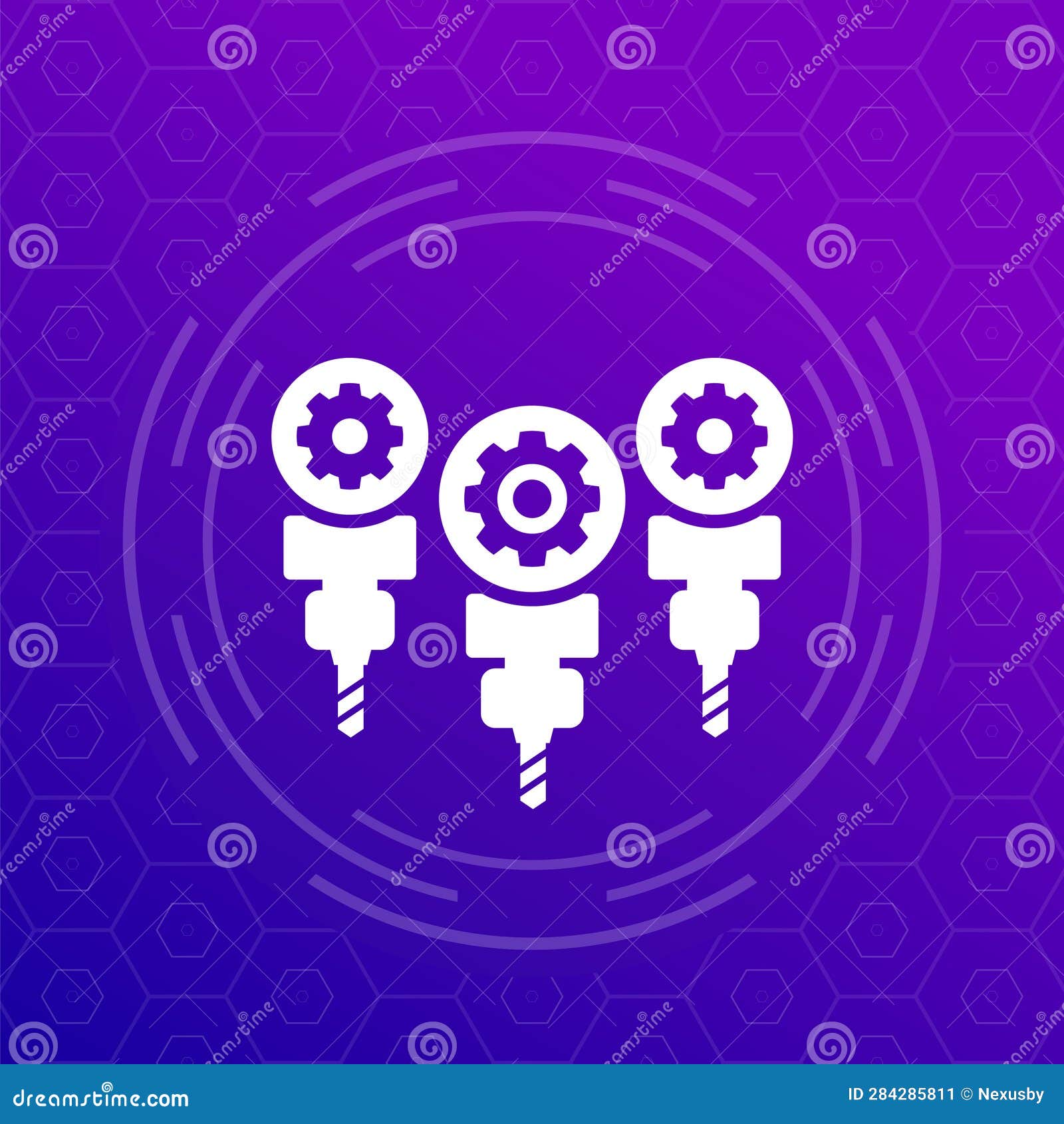 CNC Machine Service Icon, Vector Design Stock Vector - Illustration of ...