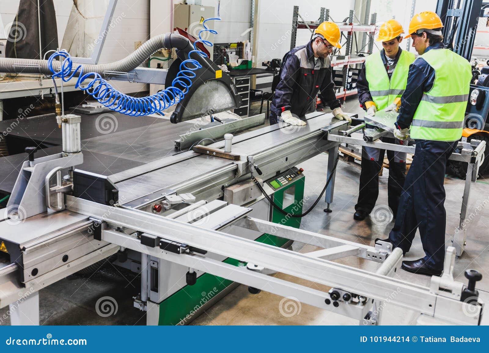 Workers at CNC Machine Shop Stock Photo - Image of industrial ...