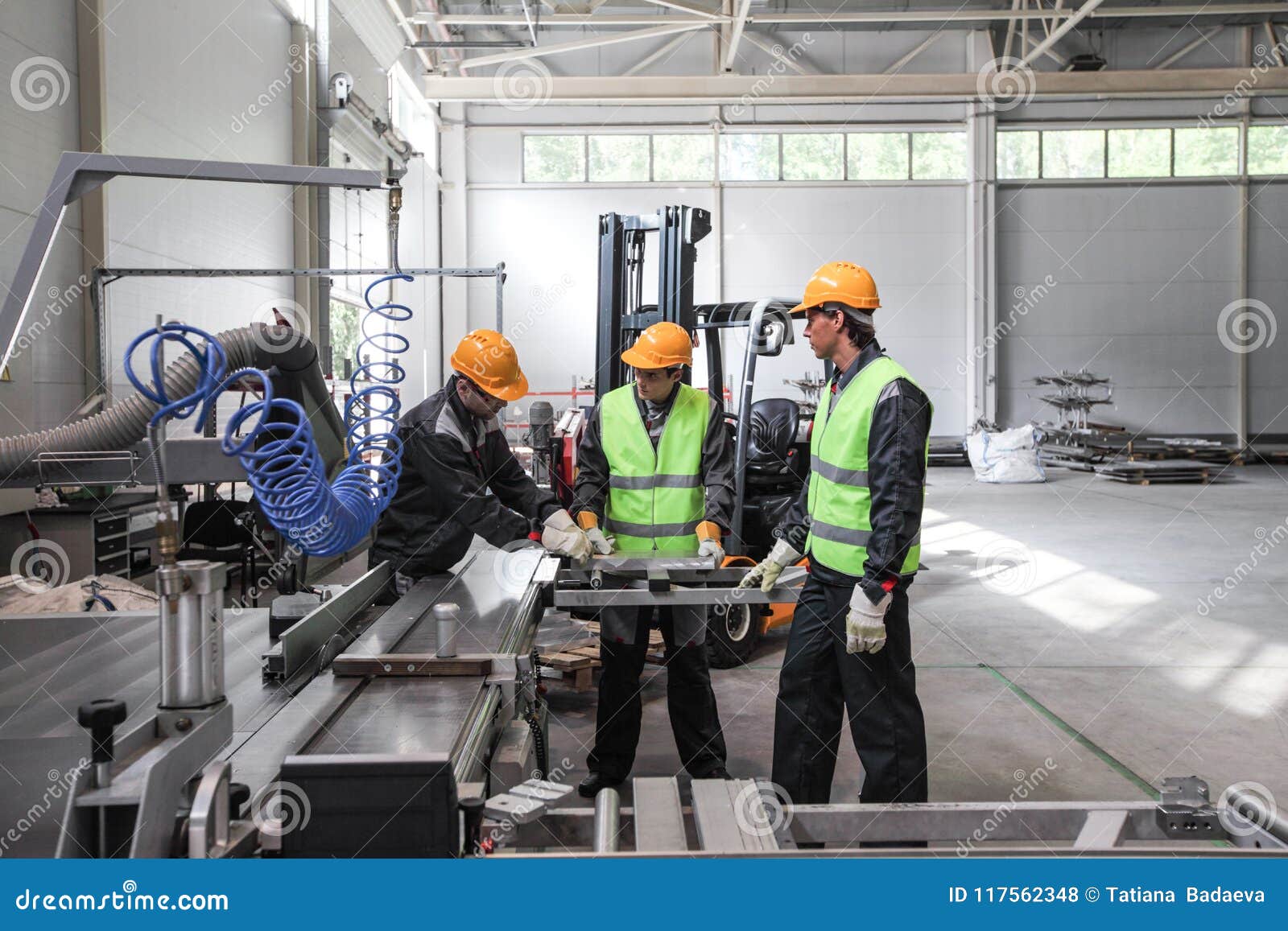 Workers at CNC Machine Shop Stock Photo - Image of work, serviceman ...