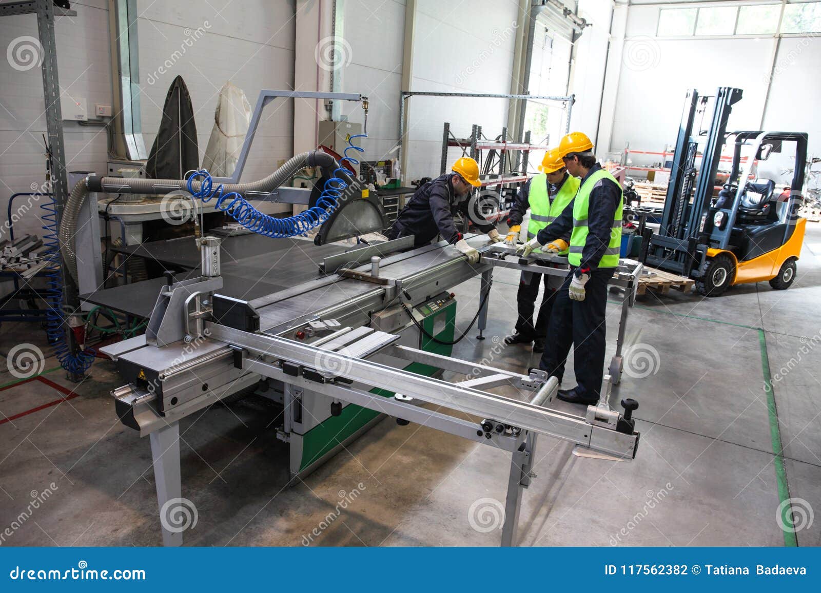 Workers at CNC Machine Shop Stock Photo - Image of people, mechanic ...