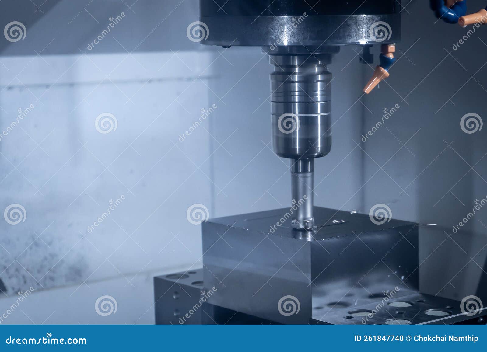 CNC Machine Tool Cutting Raw Material in Factory Stock Photo - Image of ...