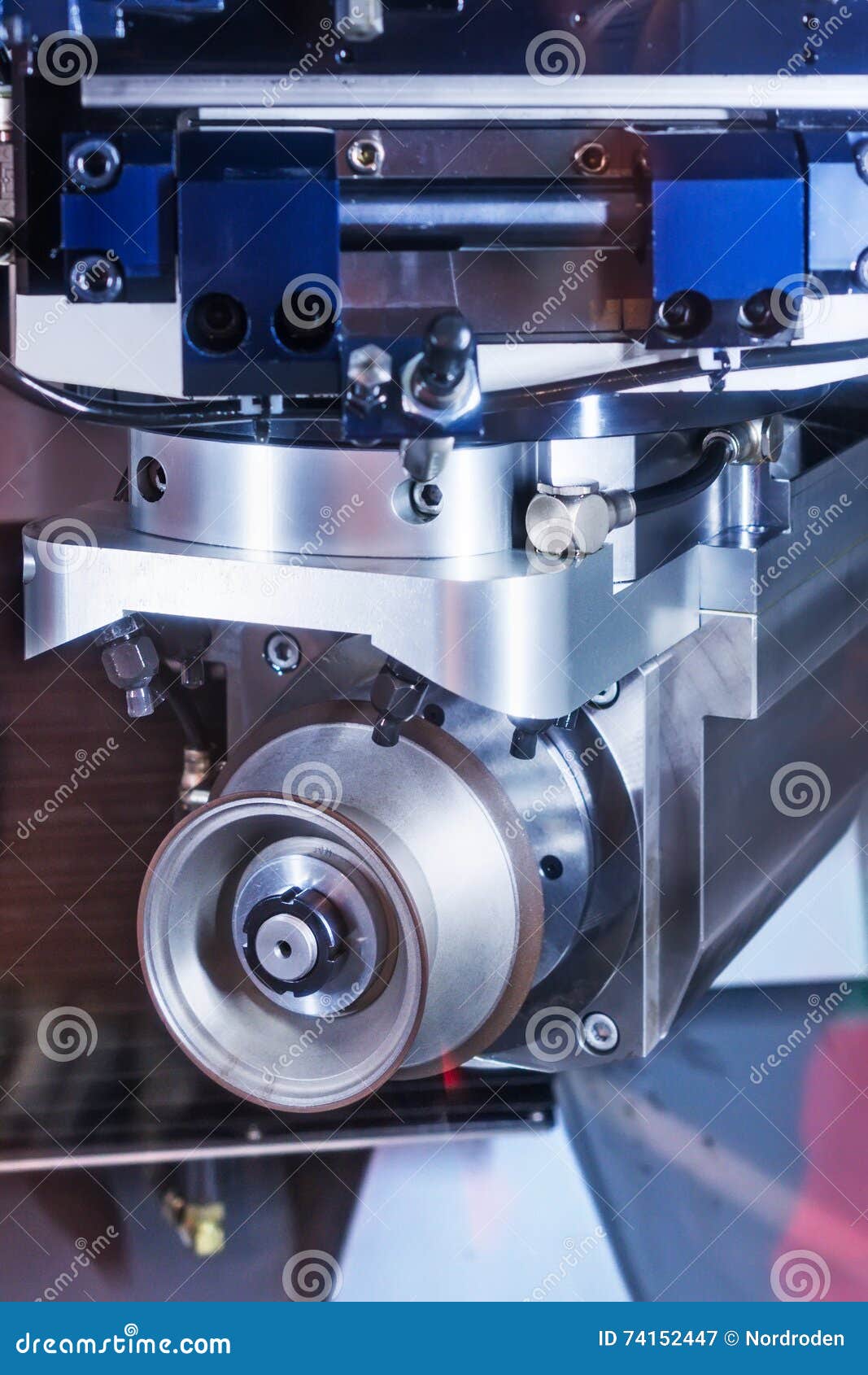 CNC machine tool grinding. stock image. Image of equipment - 74152447
