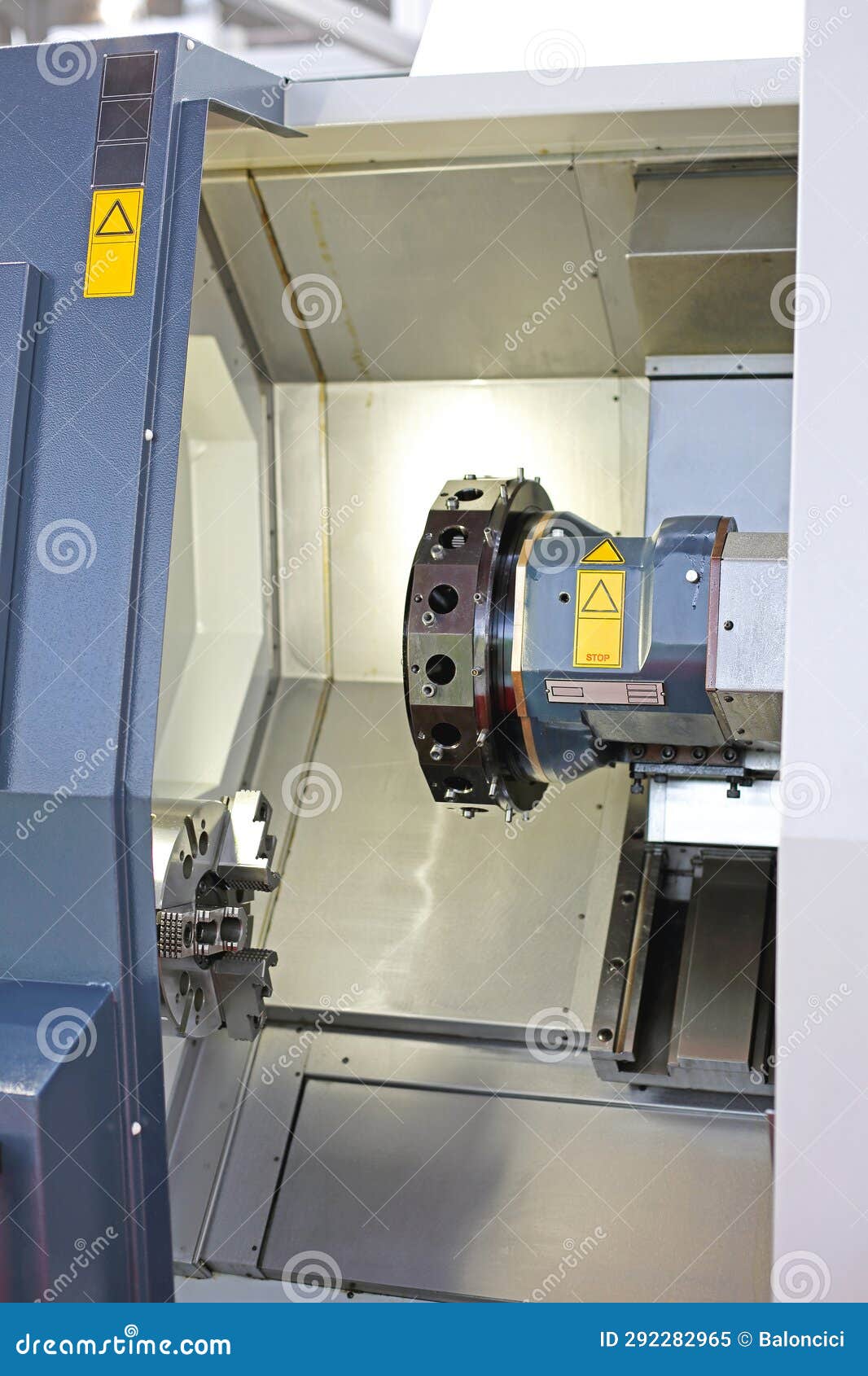 CNC Machine Tool Turret stock image. Image of machinery - 292282965
