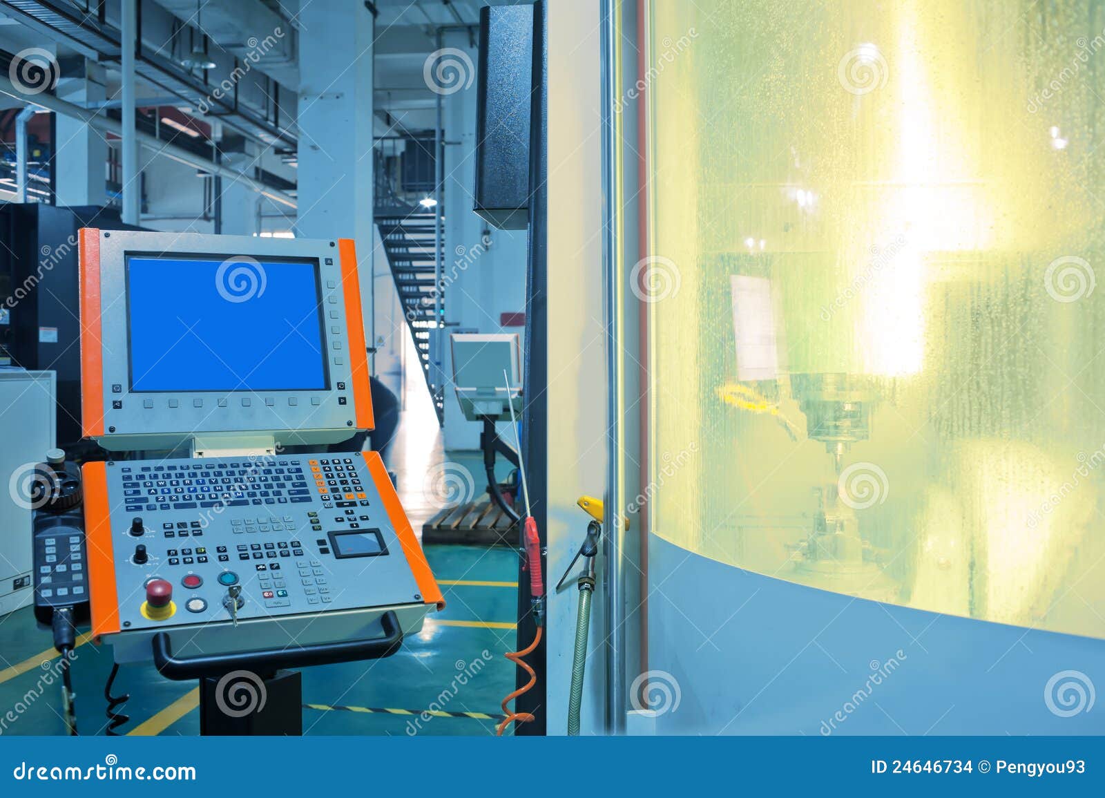 CNC machine tools stock photo. Image of chemicals, monitor - 24646734
