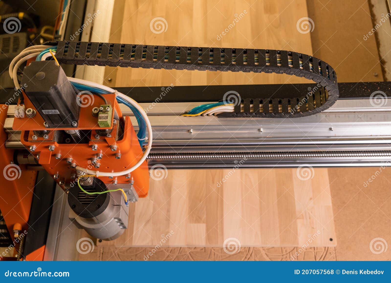 CNC Machine for Wood. the View from the Top Stock Photo - Image of ...