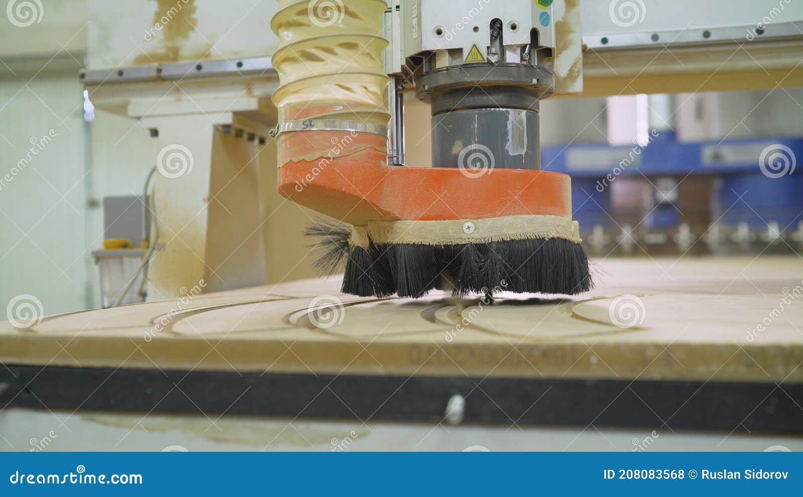 The CNC Machine is Working. Close-up of a Numerical Control Machine ...