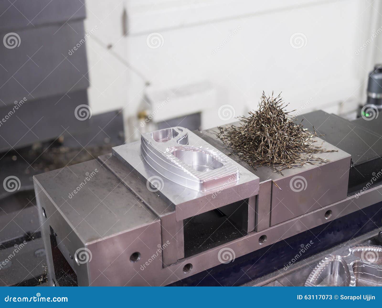 CNC Machining Center Cutting Mold Stock Image - Image of process ...