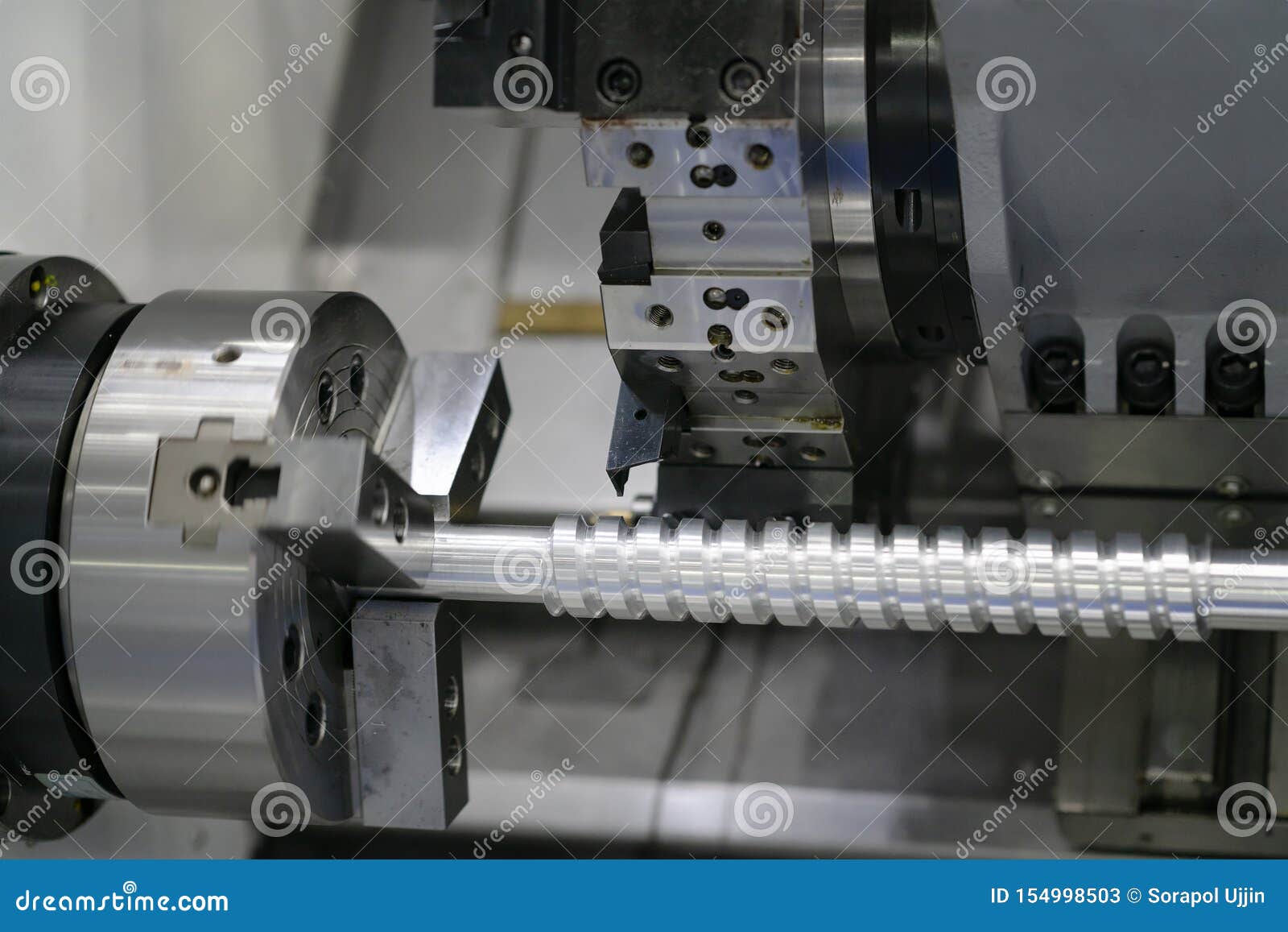 CNC Machining Center Cutting Mold Stock Image - Image of industry ...