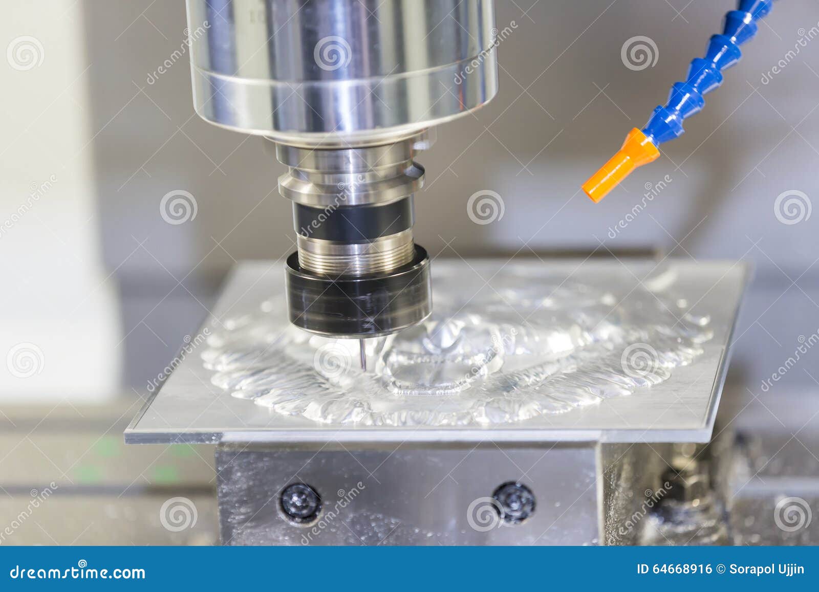 CNC Machining Center Cutting Mold Stock Photo - Image of machinery ...