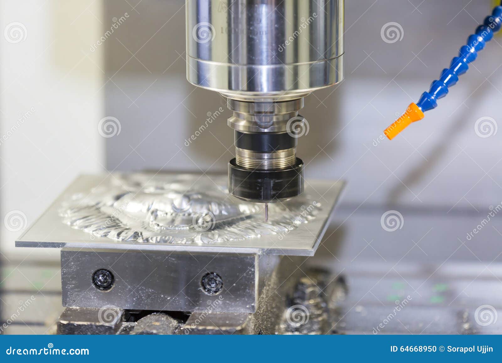 CNC Machining Center Cutting Mold Stock Photo - Image of production ...