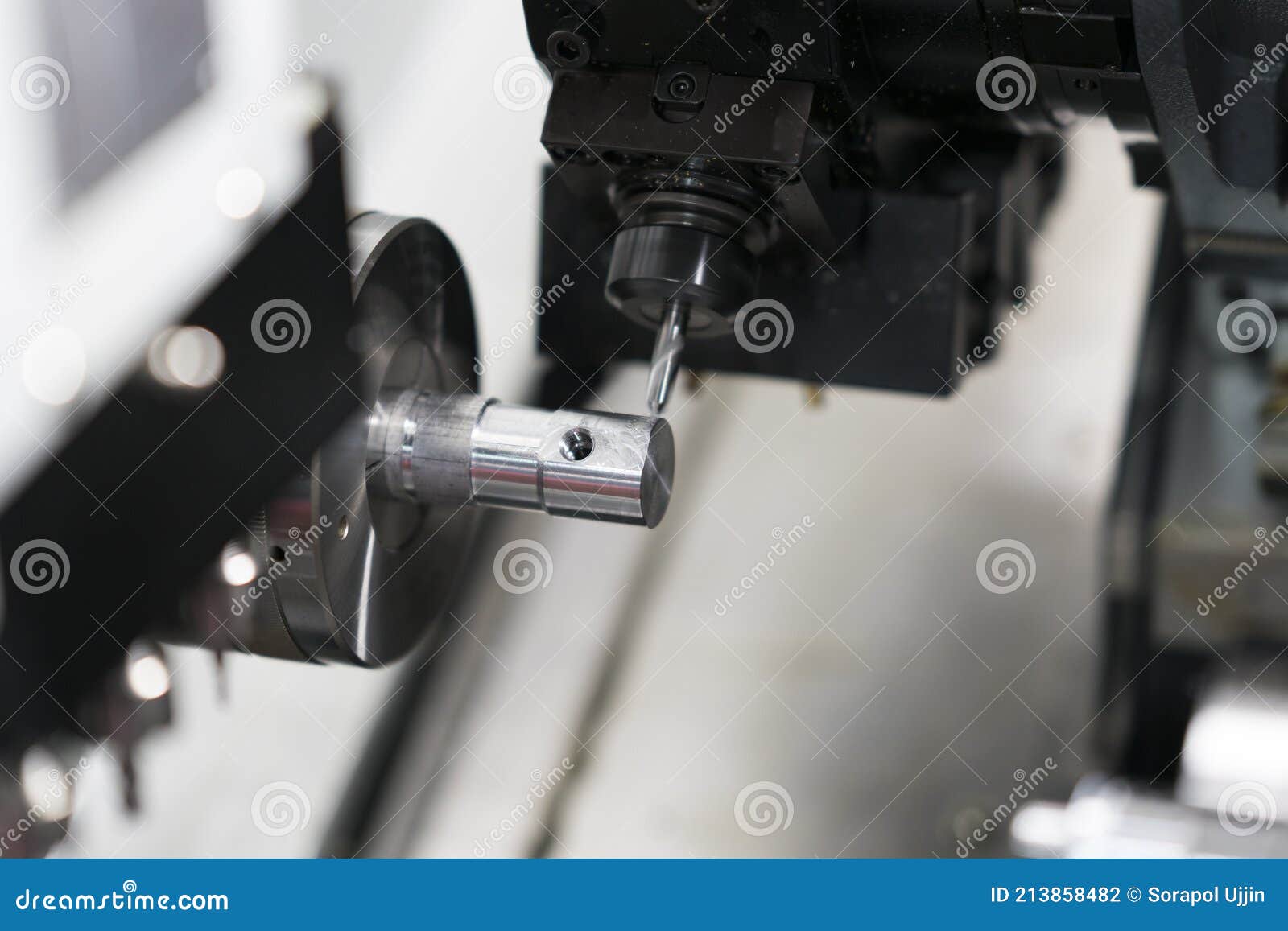 CNC Machining Center Spindle Stock Photo - Image of index, equipment ...