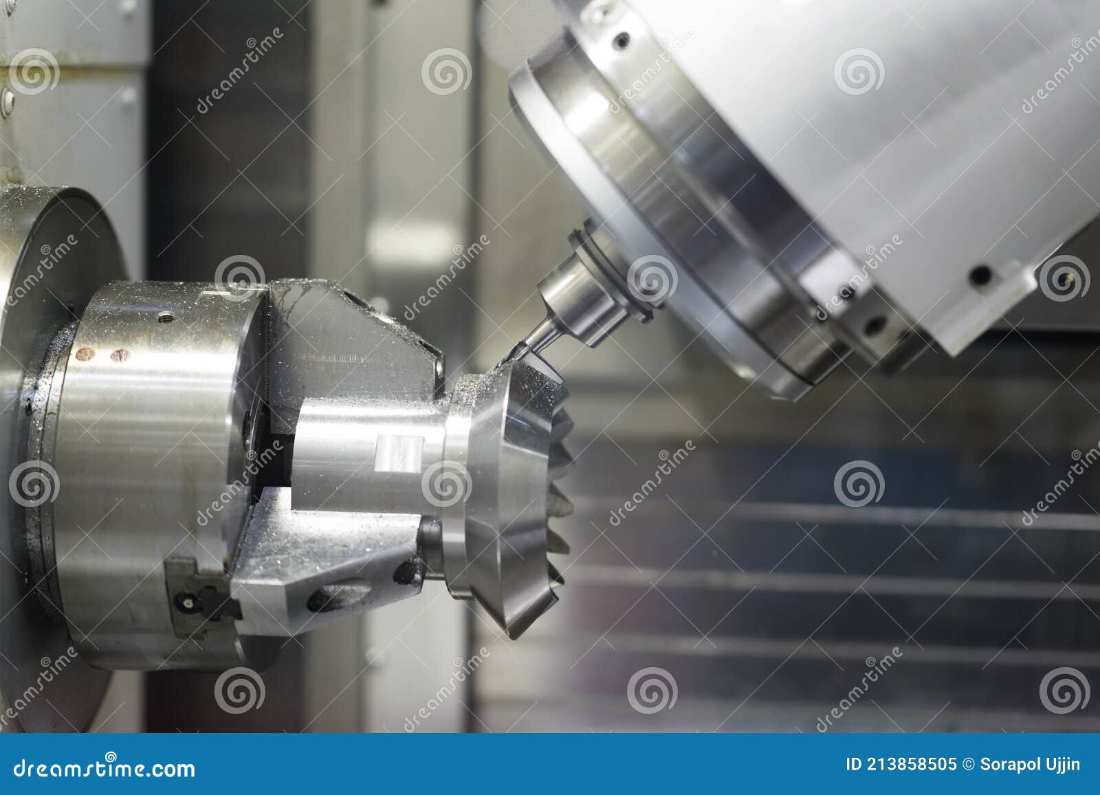 CNC Machining Center Spindle Stock Image - Image of processing ...
