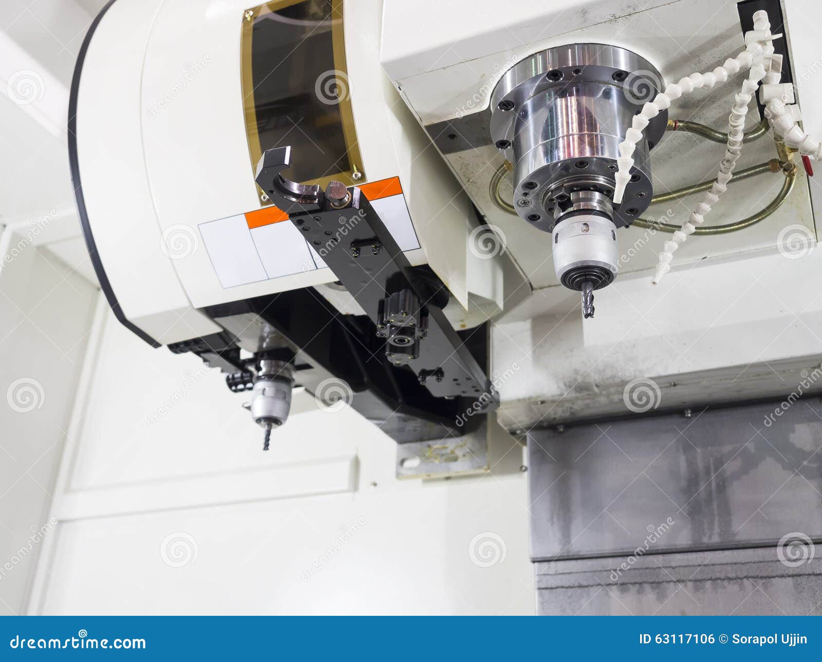 CNC Machining Center Spindle Stock Photo - Image of automation ...