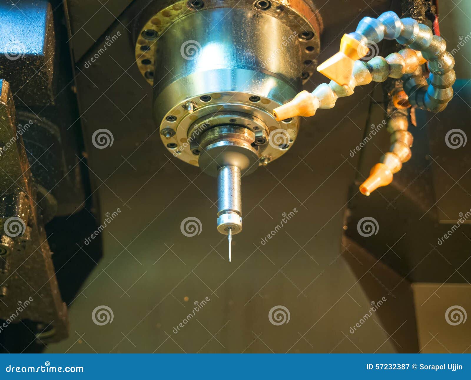 CNC Machining Center Spindle Stock Image - Image of industrial ...