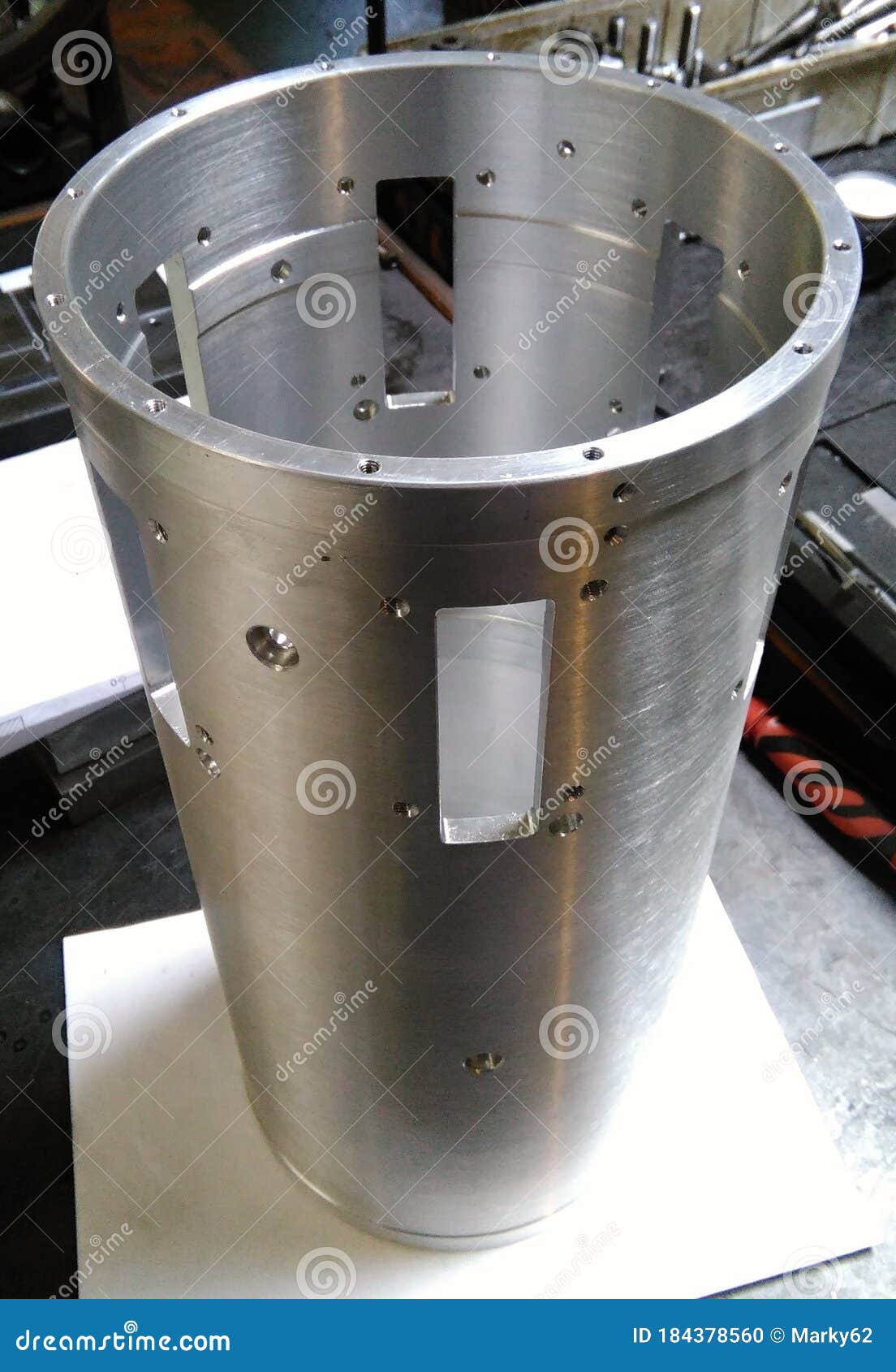 Cnc machining metal part stock photo. Image of product - 184378560