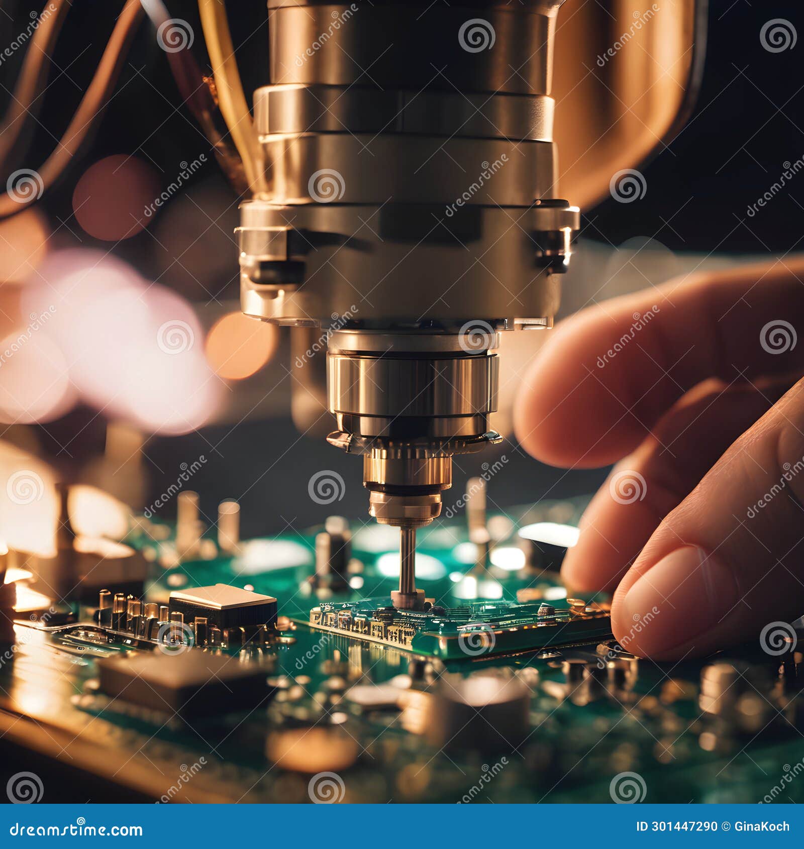 CNC Machining of PCBs in Industry and Craft Stock Illustration ...