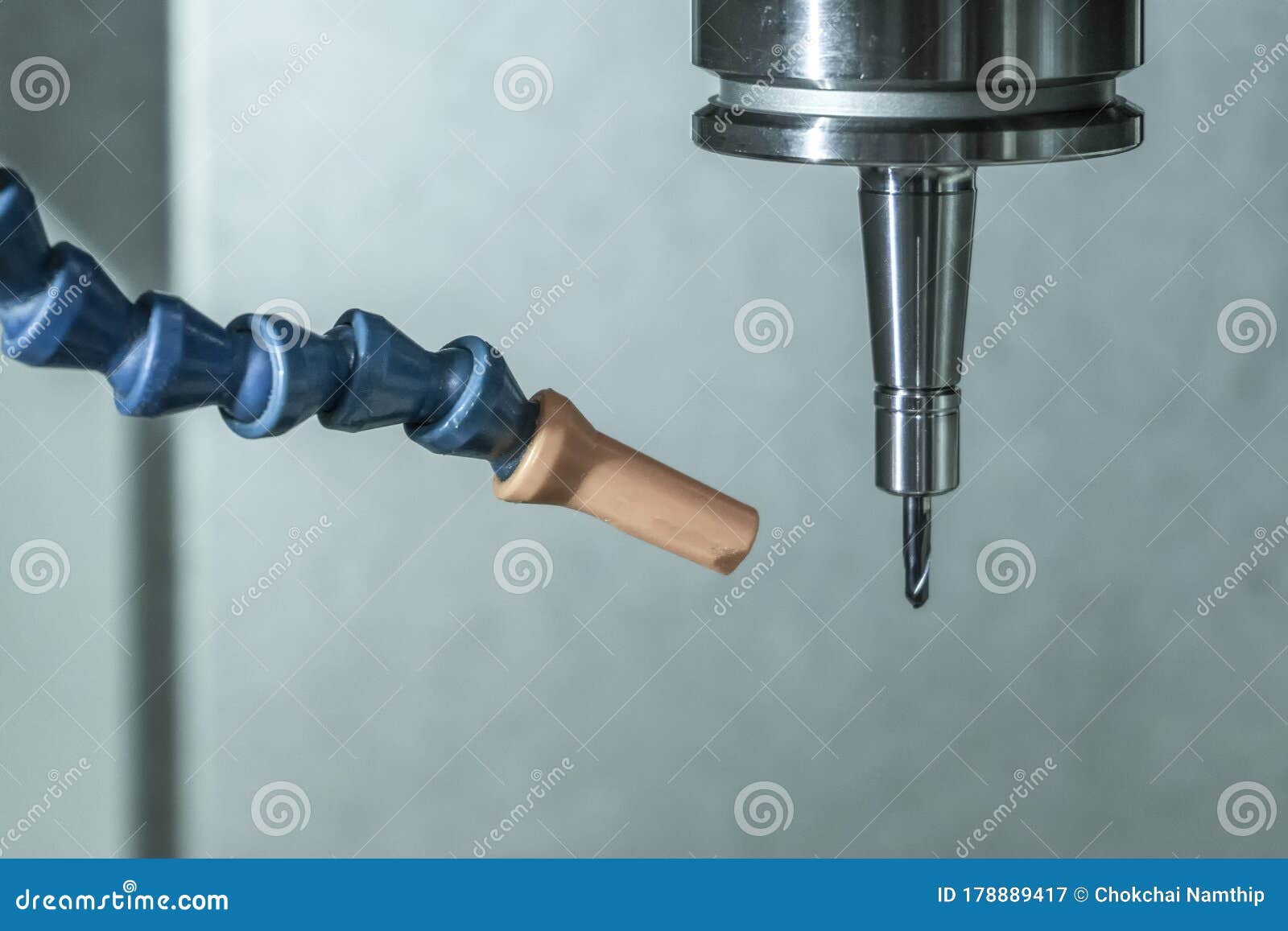 CNC Machining and Tool Milling Cutting Raw Material Stock Image - Image ...