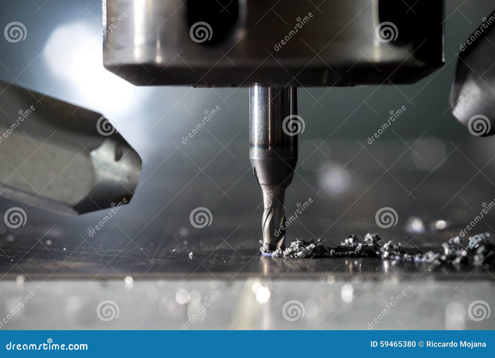 CNC Metal Machining by Mill Stock Photo - Image of conveyor, operating ...