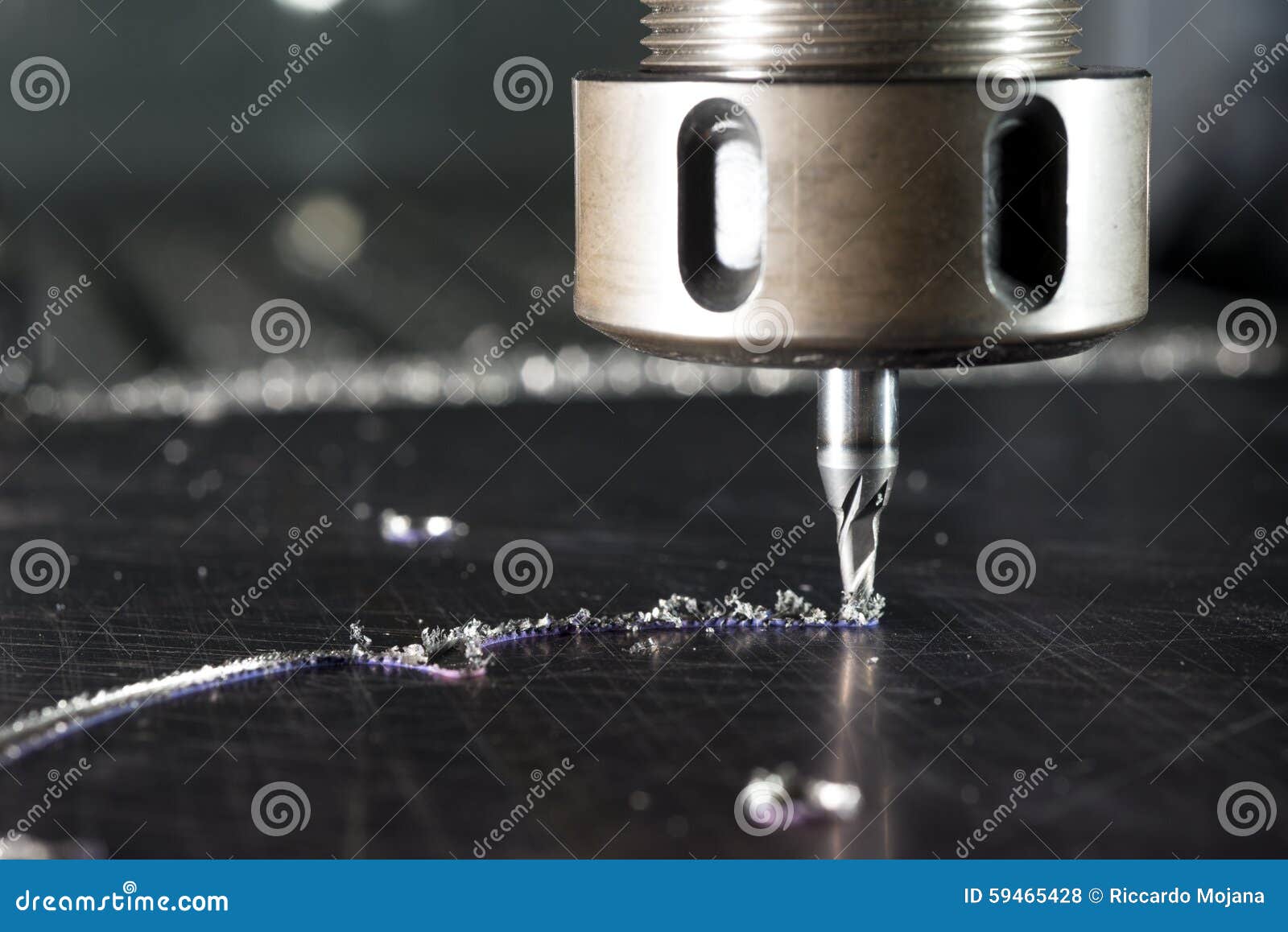 CNC Metal Machining by Mill Stock Photo - Image of operating ...
