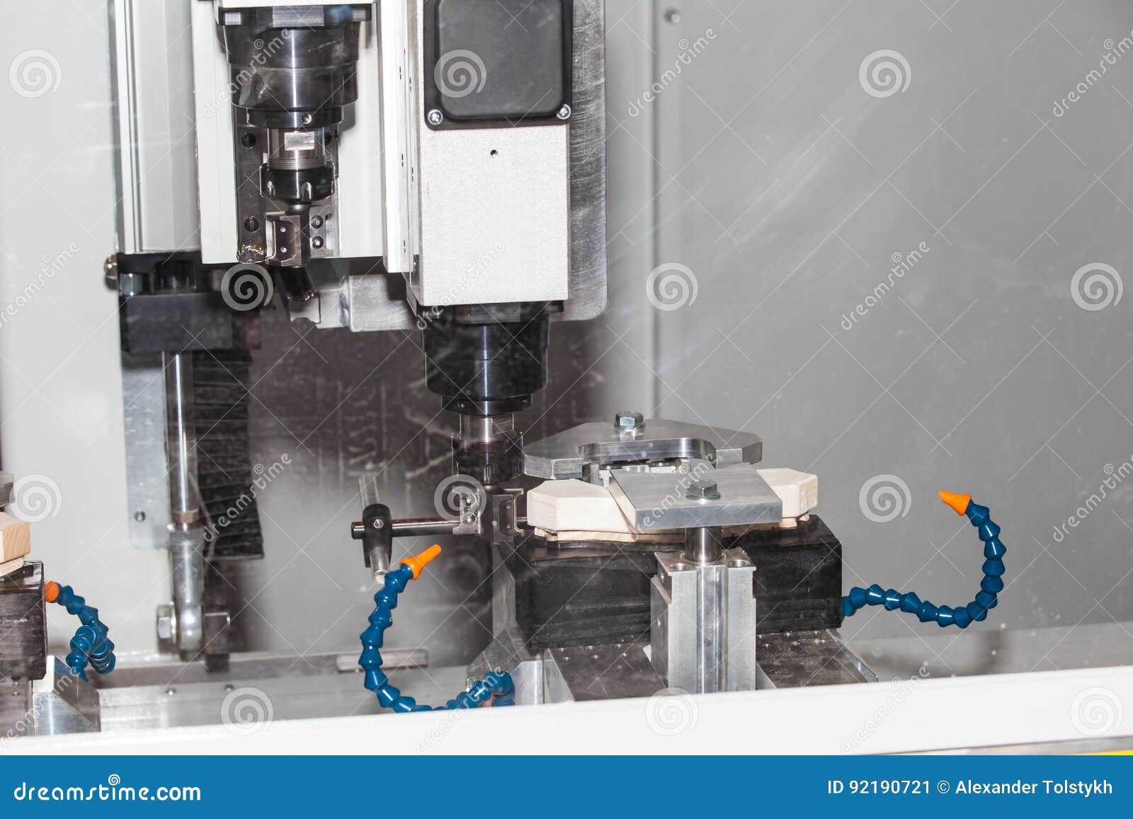 CNC Metal Processing Machine Stock Image - Image of head, lathe: 92190721