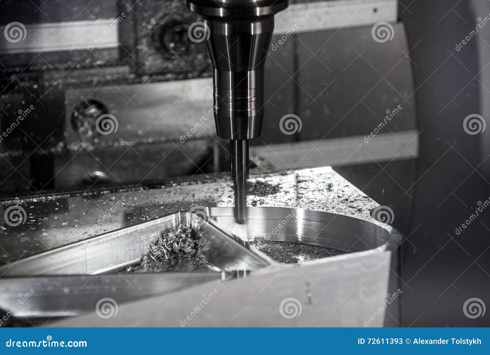 CNC Metal Processing Machine Stock Image - Image of business, motion ...