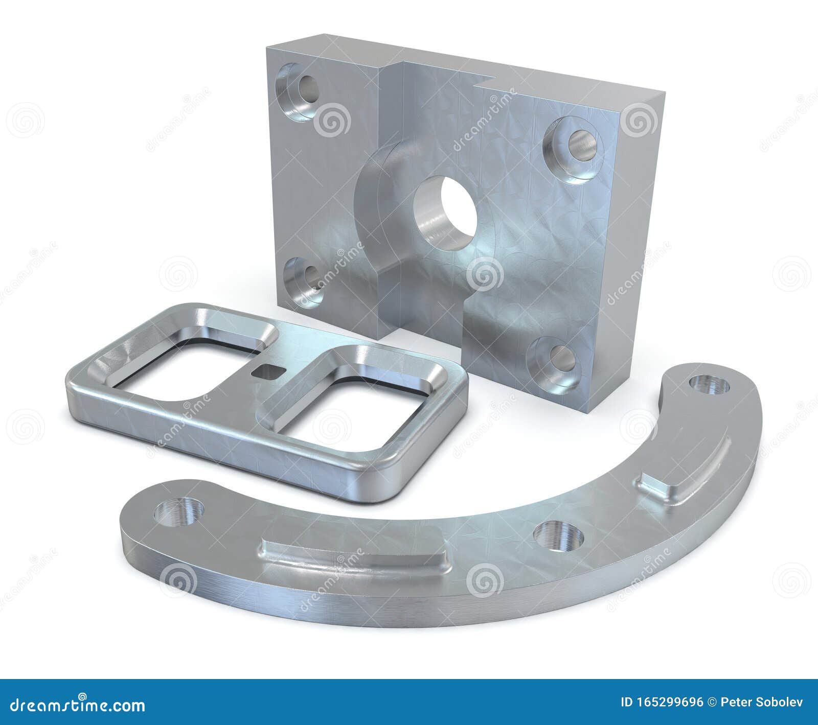 CNC milled parts stock photo. Image of surface, engineering - 165299696