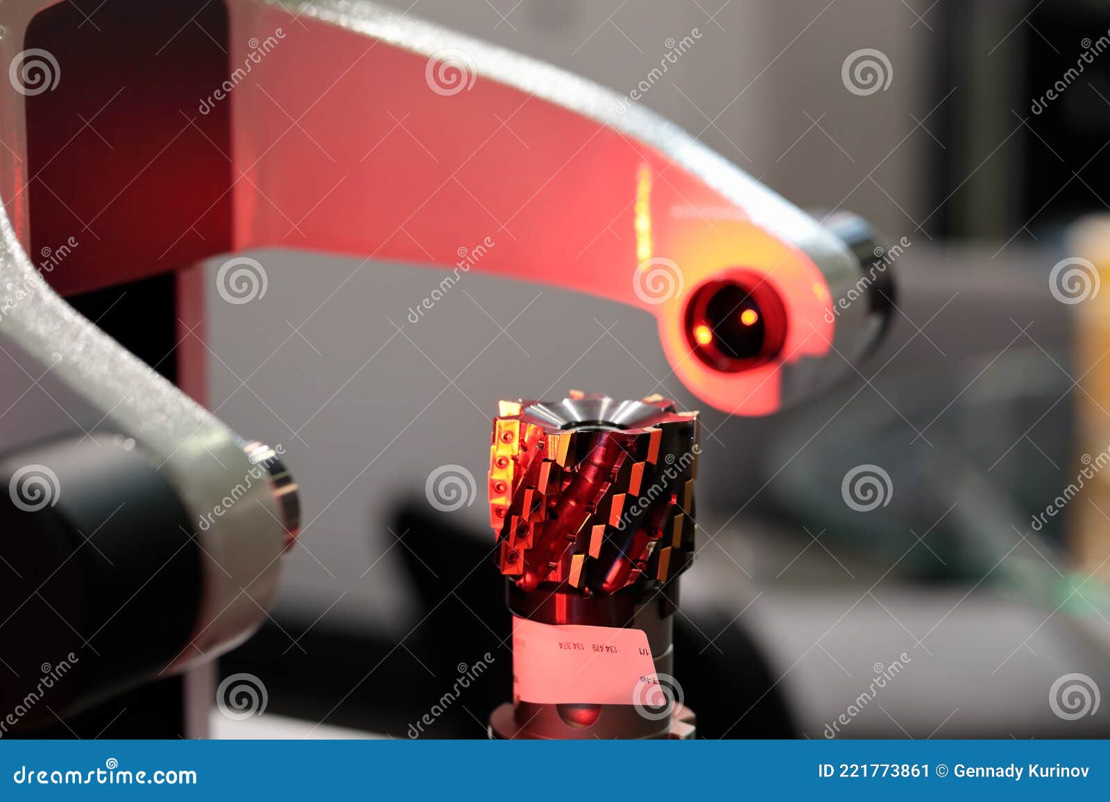 CNC milling cutter test stock image. Image of indexable - 221773861