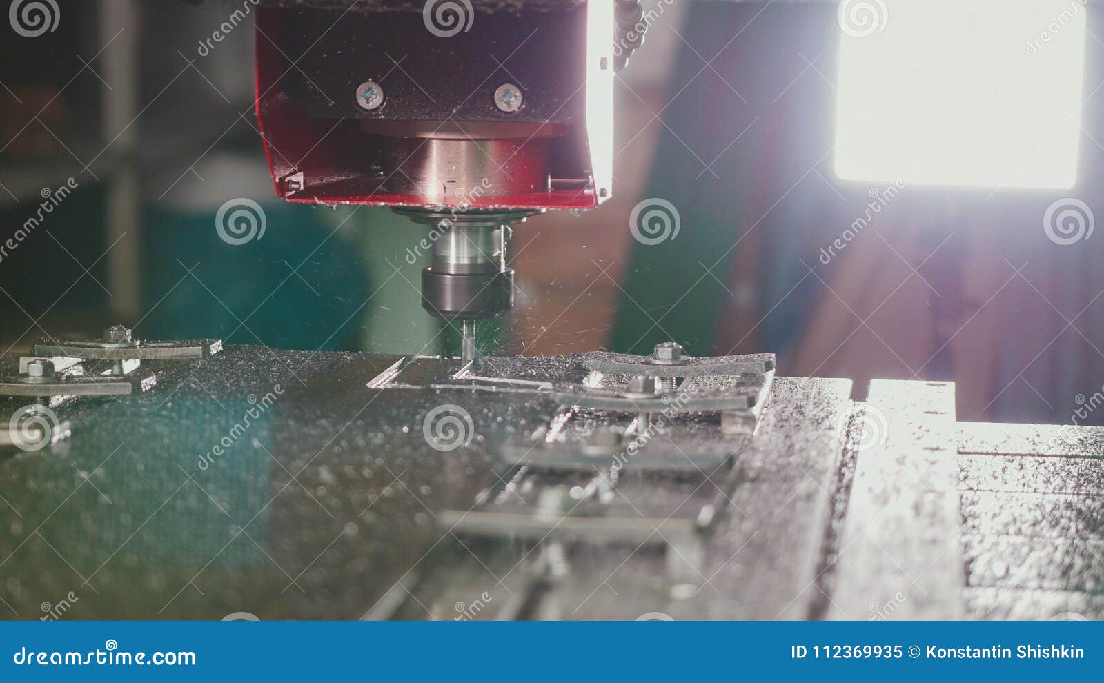 CNC Milling or Drilling Machine Stock Image - Image of motion, iron ...