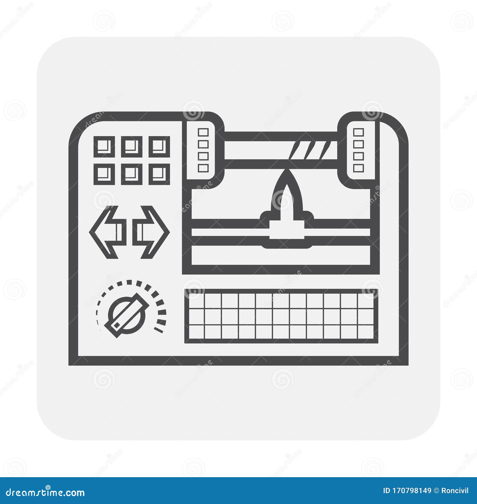 Cnc milling icon stock vector. Illustration of modern - 170798149