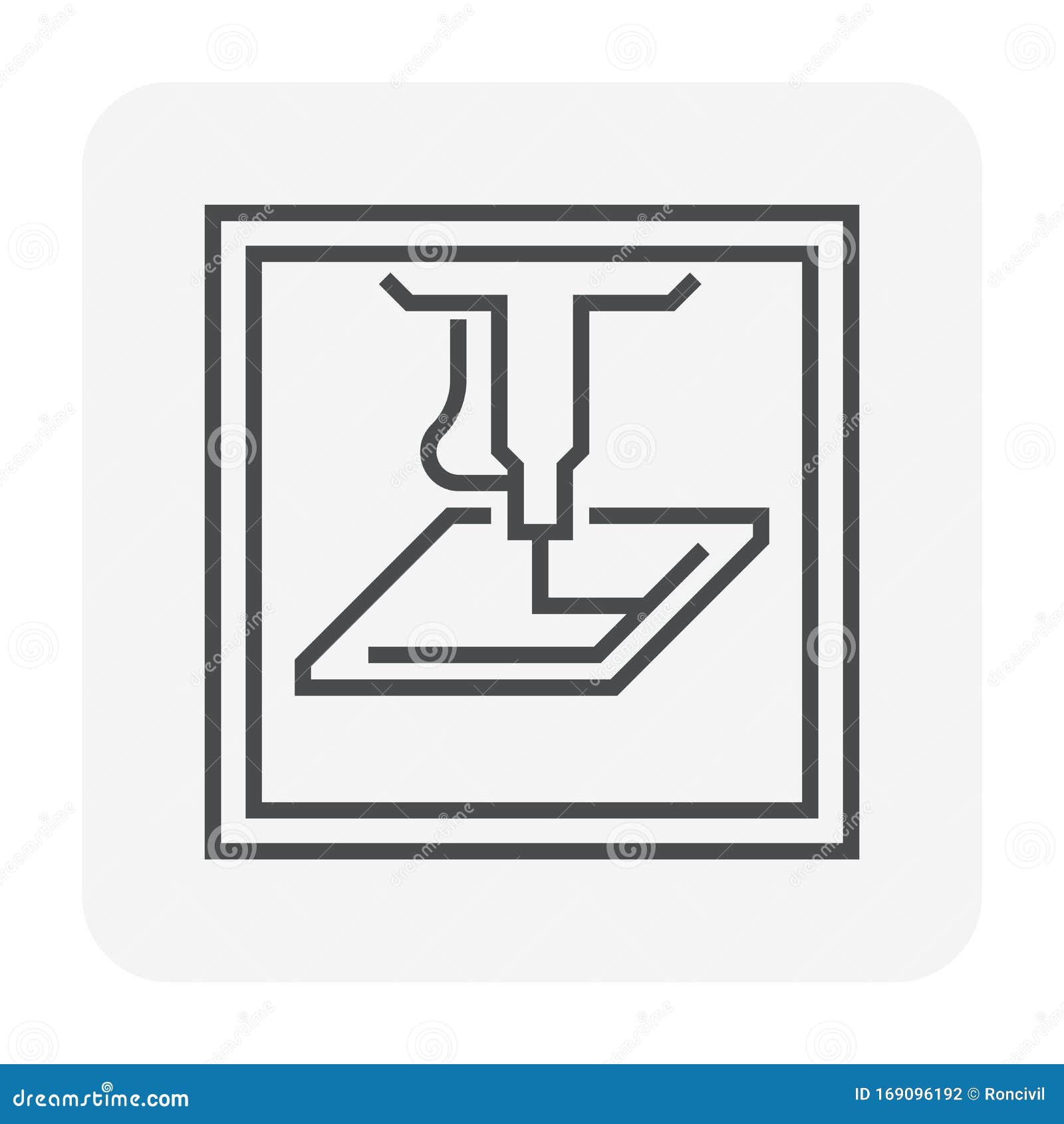 Cnc milling icon stock vector. Illustration of mechanic - 169096192