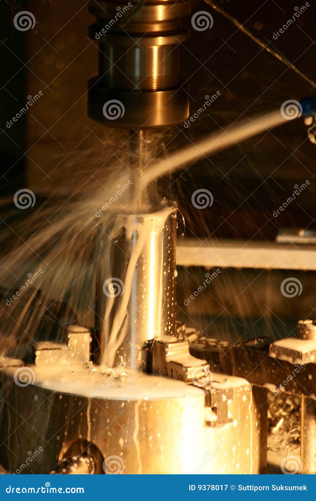CNC Milling Machine stock image. Image of clamp, gear - 9378017