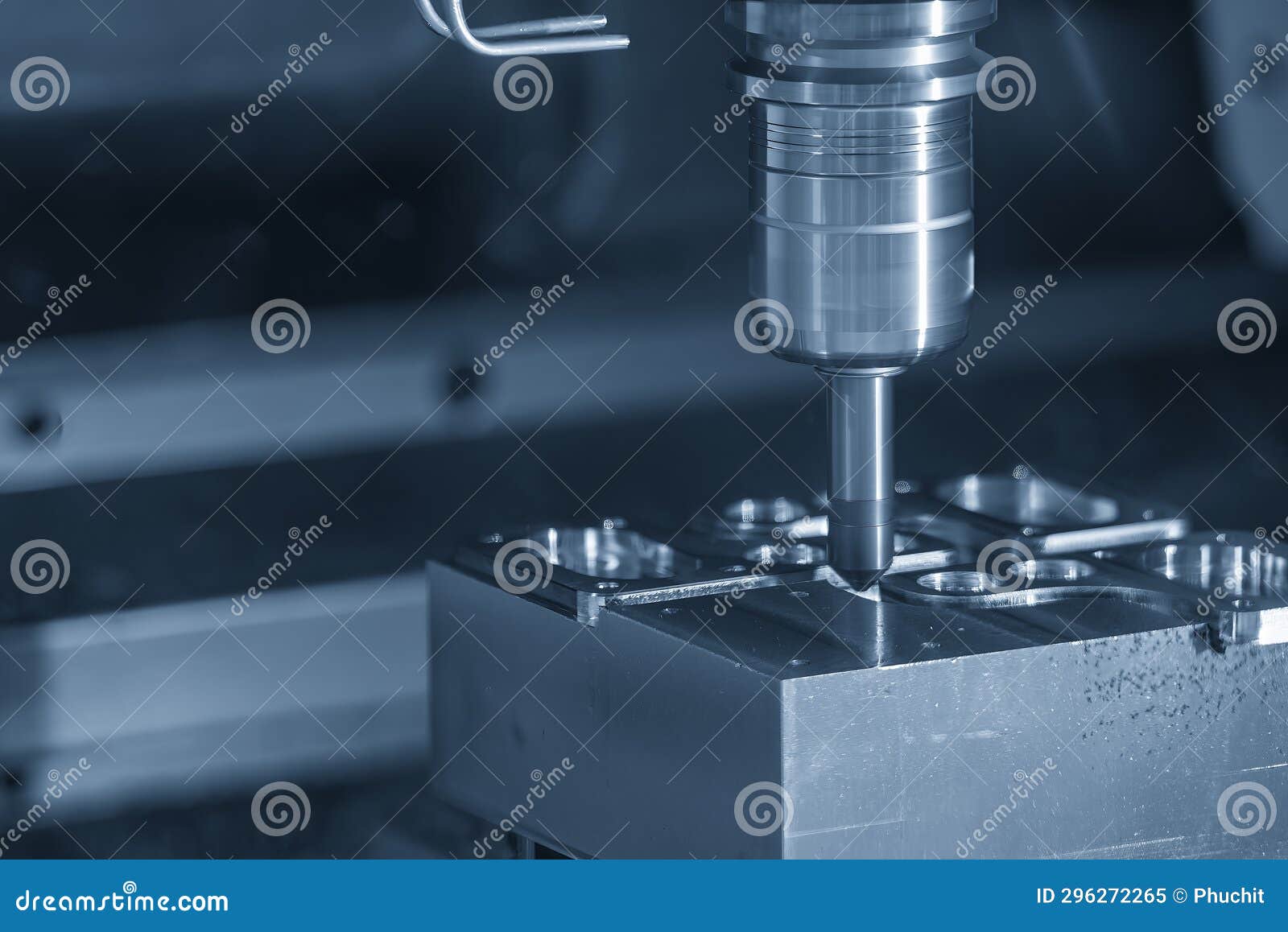 The CNC Milling Machine Chamfer Cutting Mold Base Part by Chamfer Tool ...