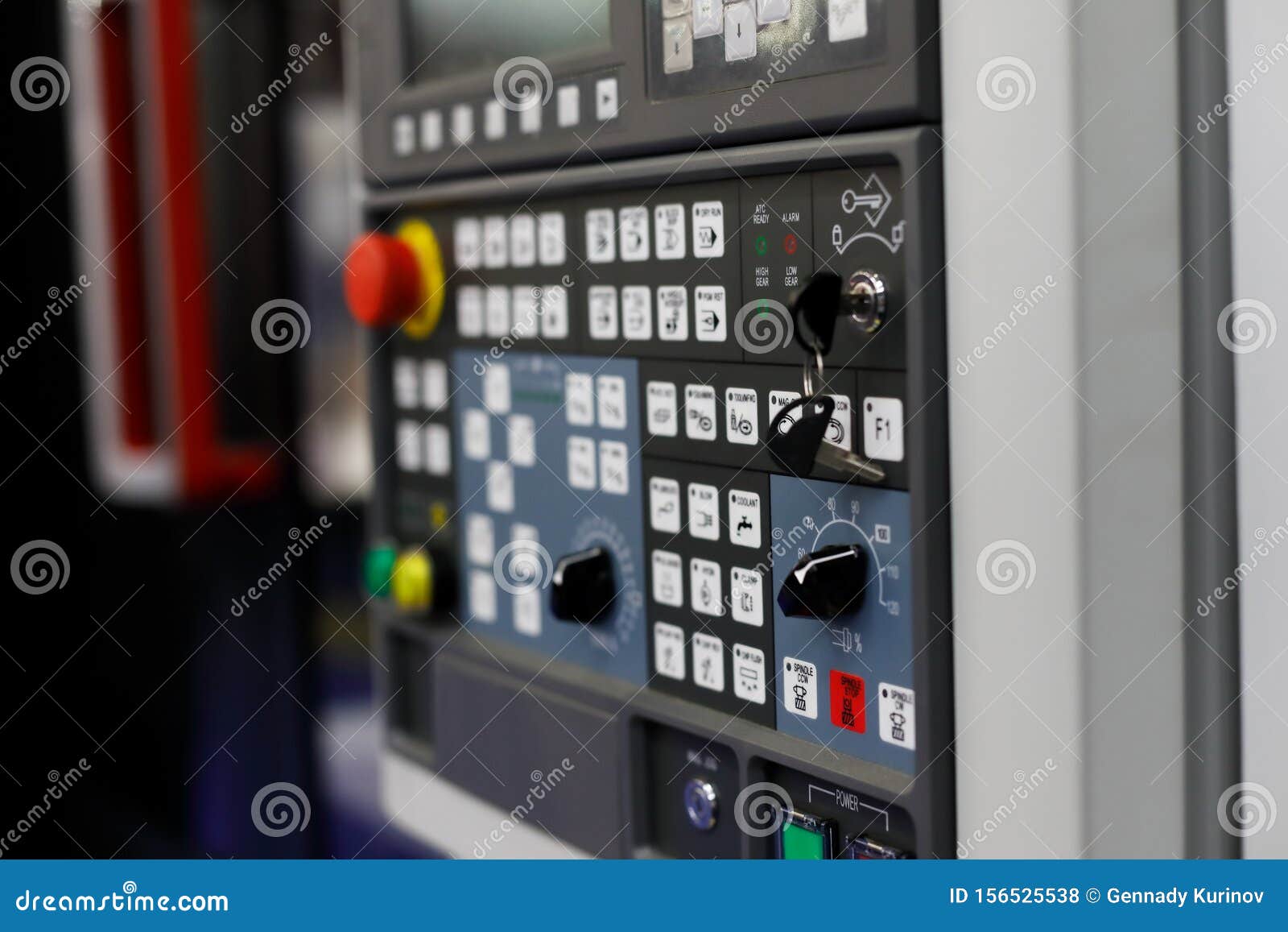 CNC Milling Machine with a Control Panel Stock Photo - Image of center ...