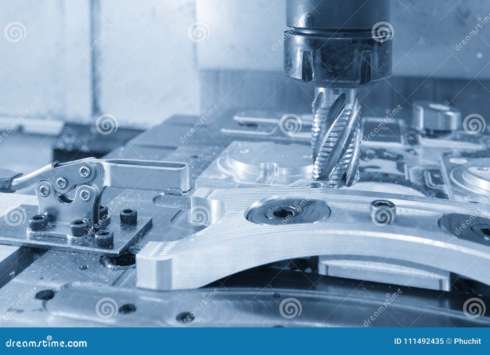 Automobile Part During Setup On Rotate Chuck Of High Technology ...